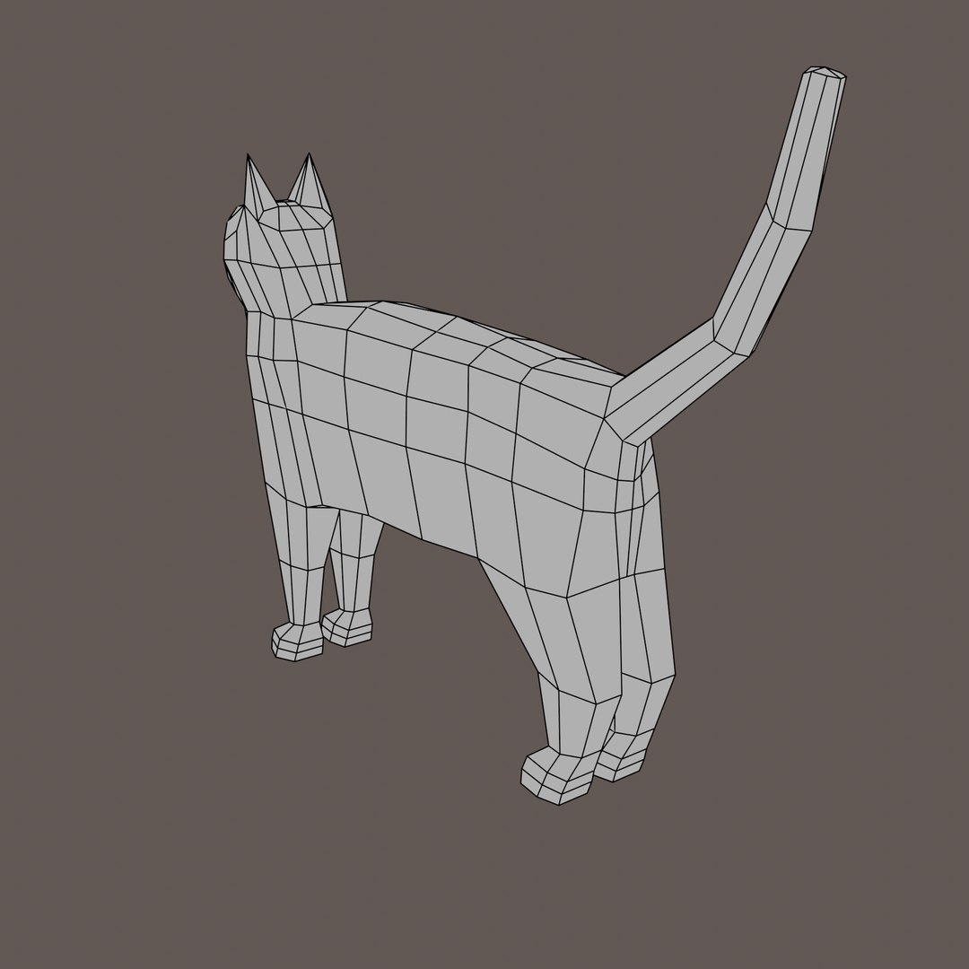 Low Poly Cat 3D Model - TurboSquid 2125649