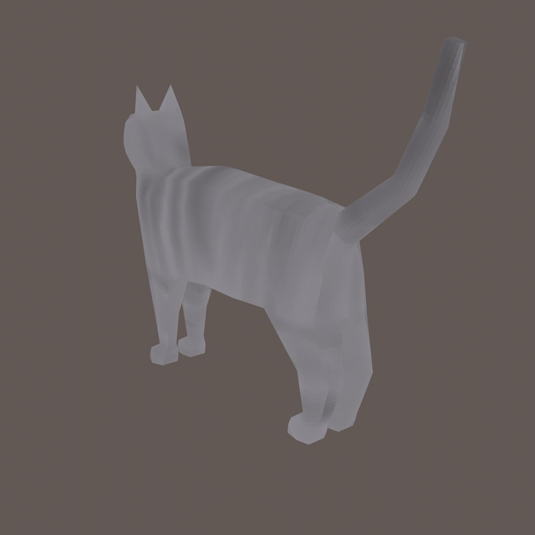 Low Poly Cat 3D Model - TurboSquid 2125649