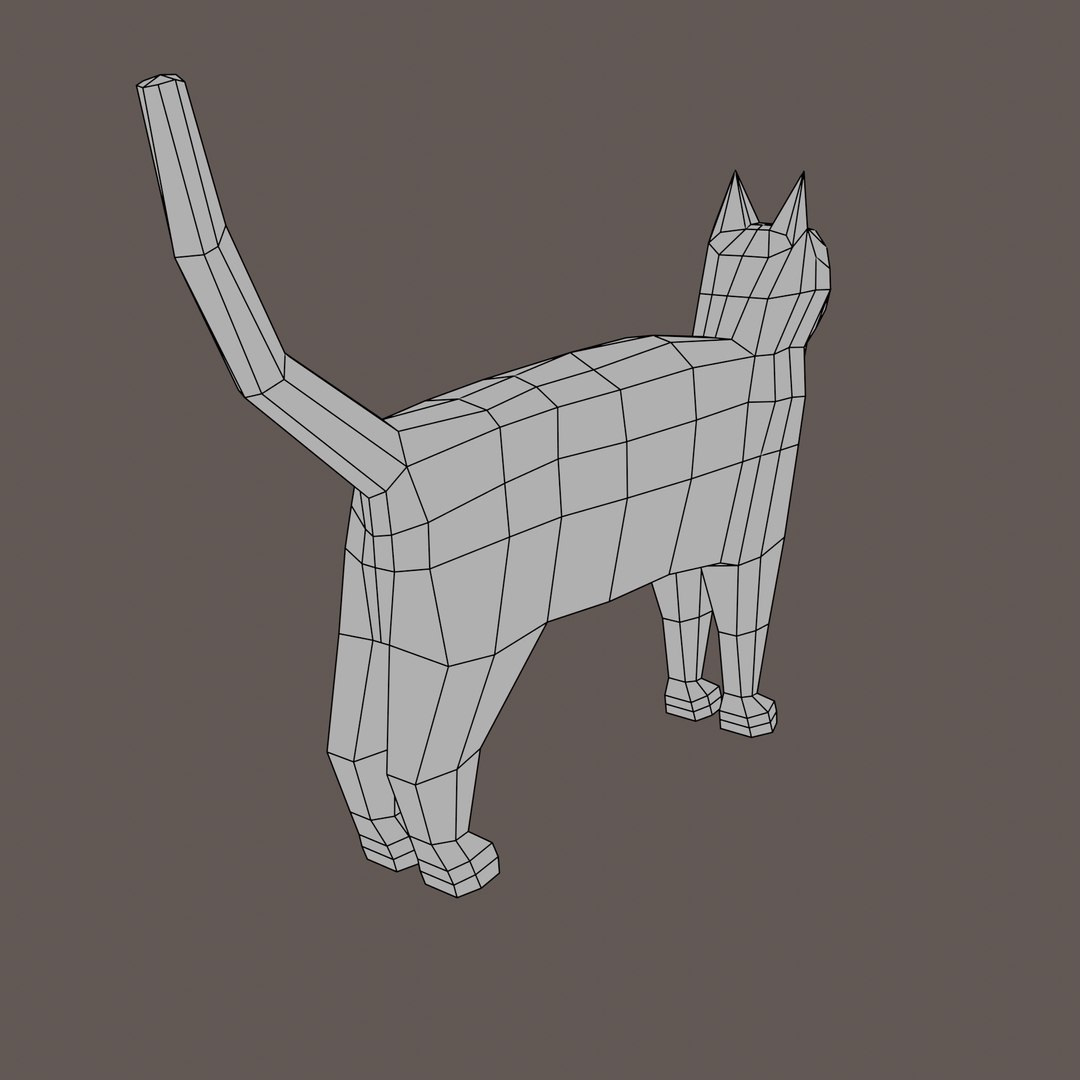 Low Poly Cat 3D Model - TurboSquid 2125649