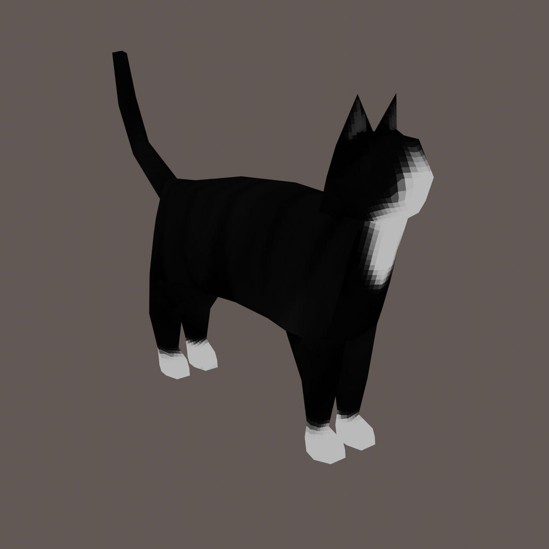 Low Poly Cat 3D Model - TurboSquid 2125649