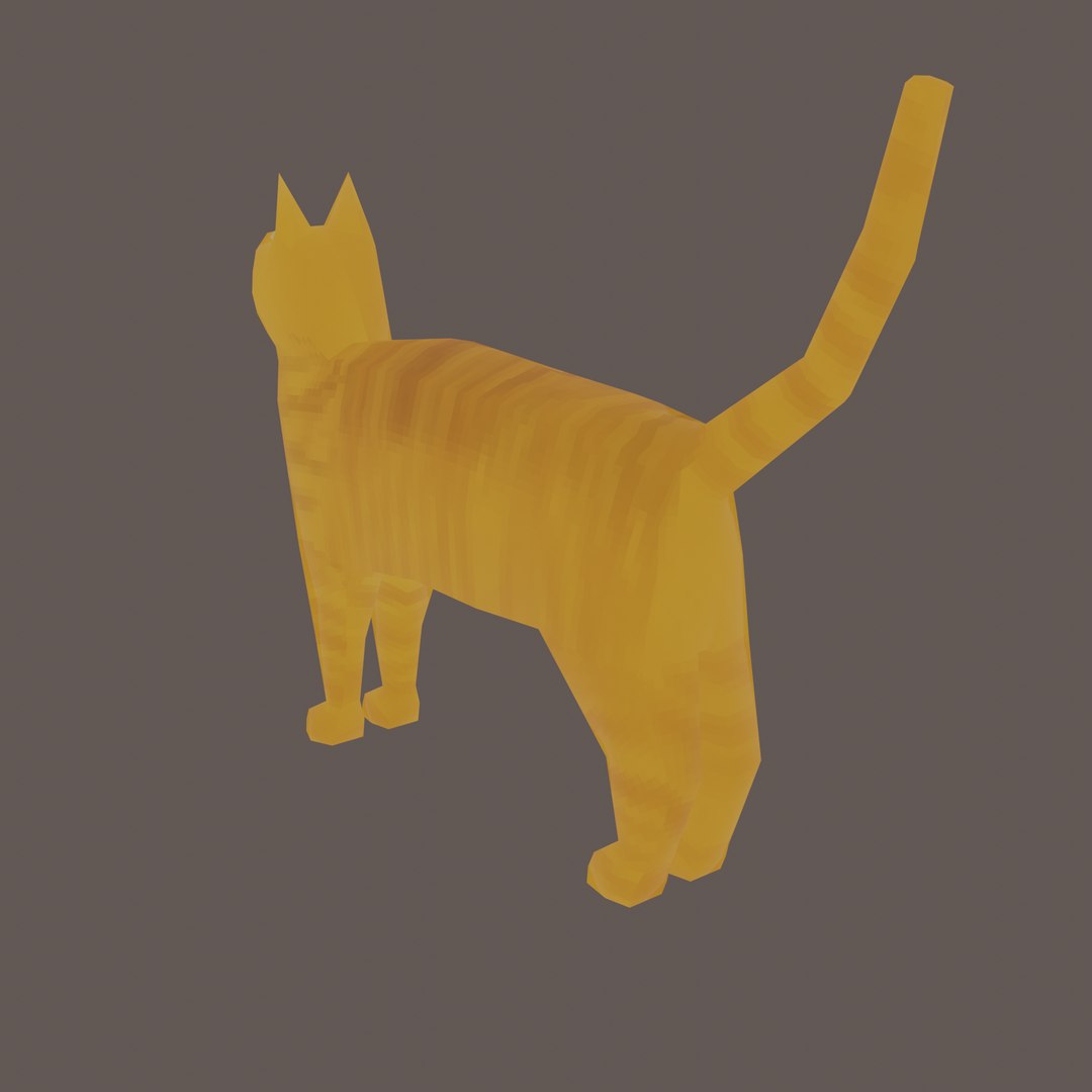 Low Poly Cat 3D Model - TurboSquid 2125649