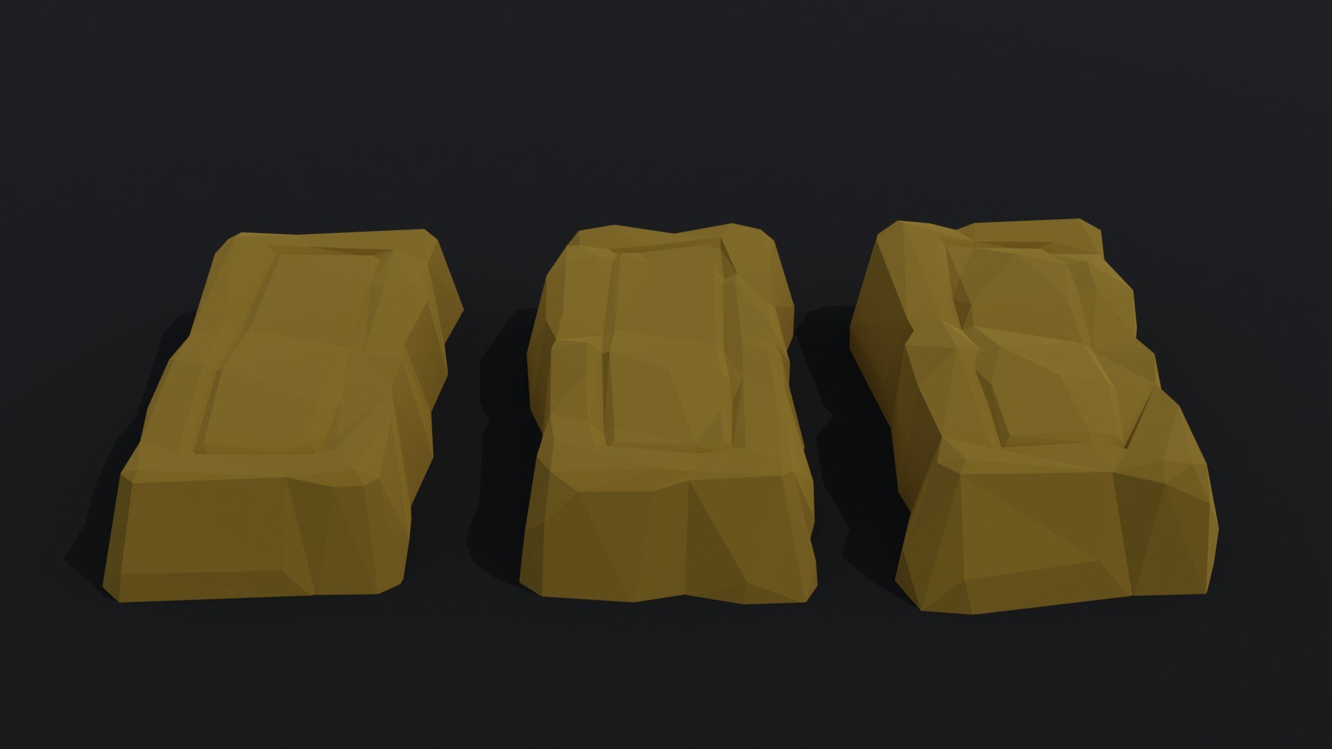 3D model Low-poly Cartoon fantasy ingots kit Polygonal - TurboSquid 2019007