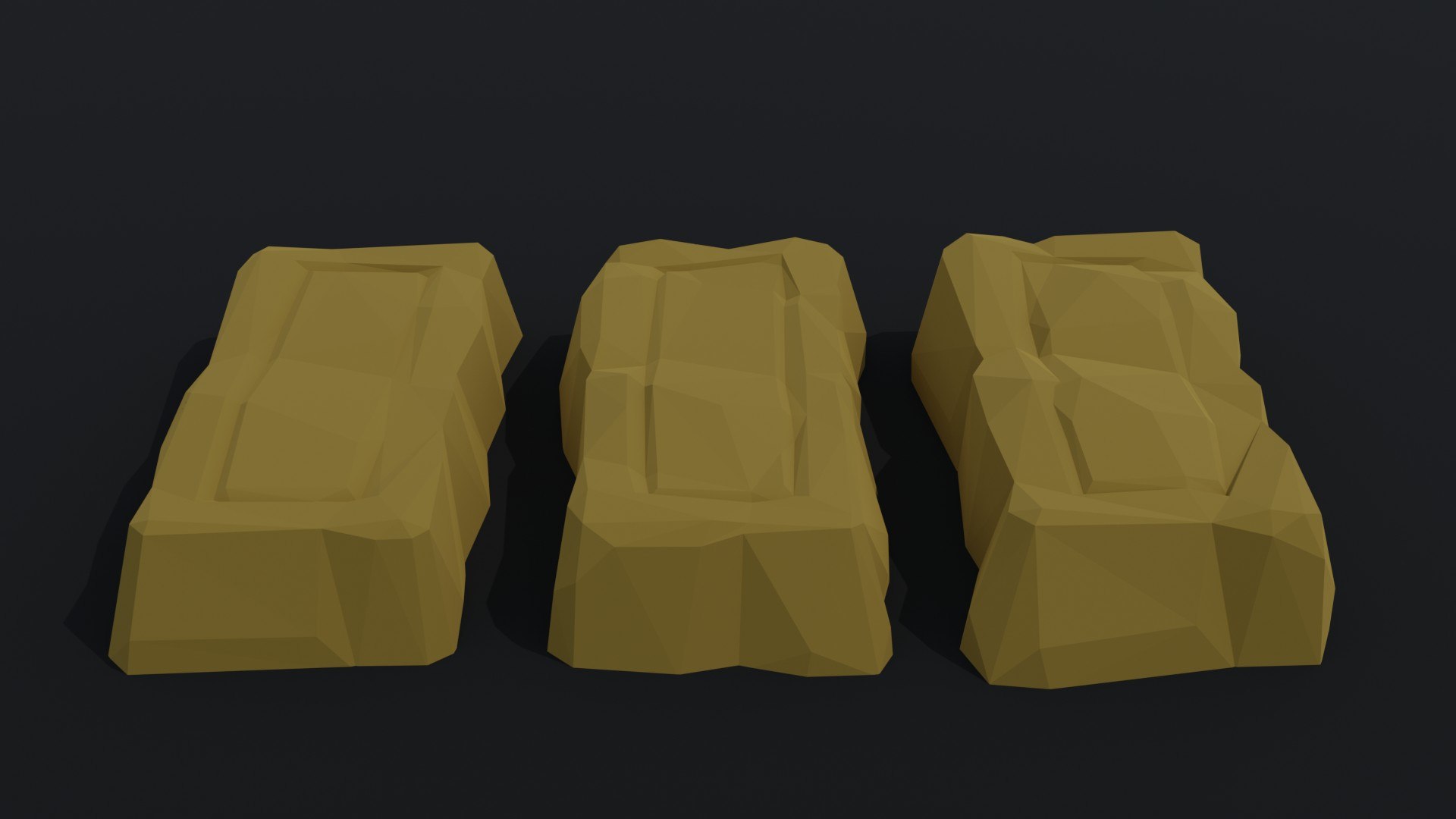 3D Model Low-poly Cartoon Fantasy Ingots Kit Polygonal - TurboSquid 2019007