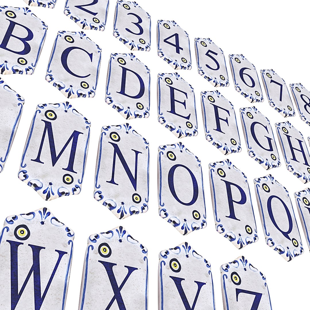 3D Ancient Stone Alphabet - TurboSquid 1647808