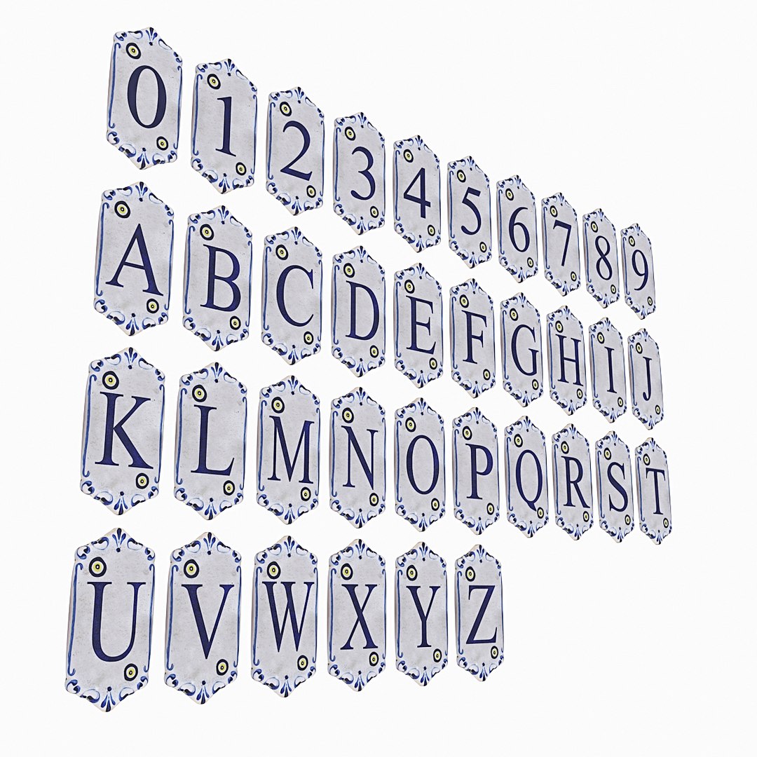 3D Ancient Stone Alphabet - TurboSquid 1647808