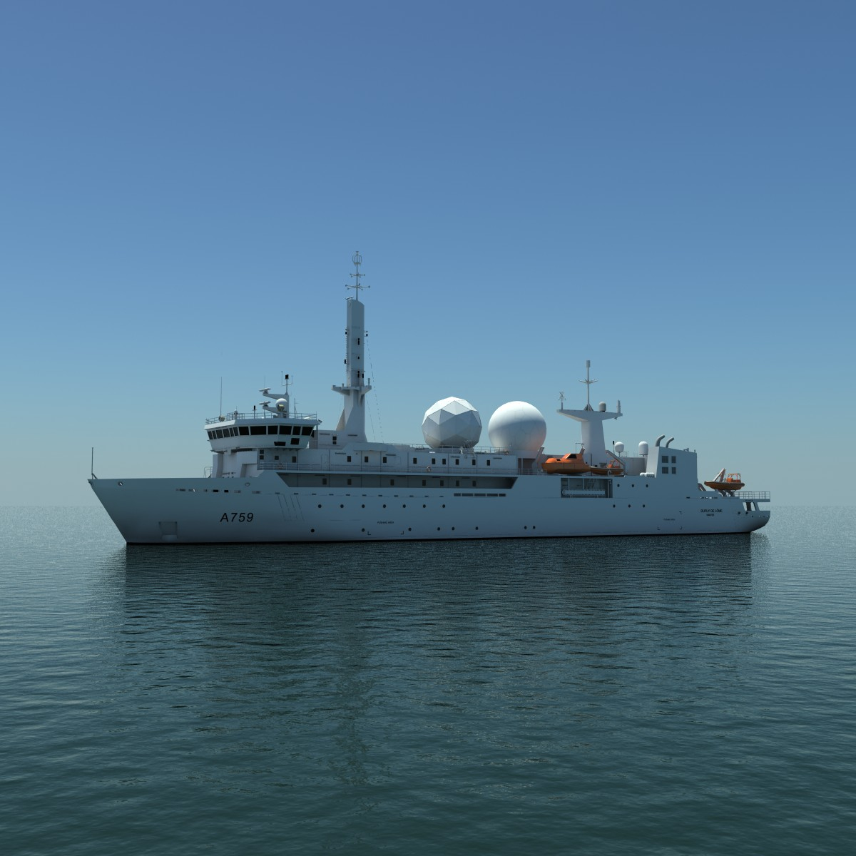 dupuy communication intelligence ship 3d model