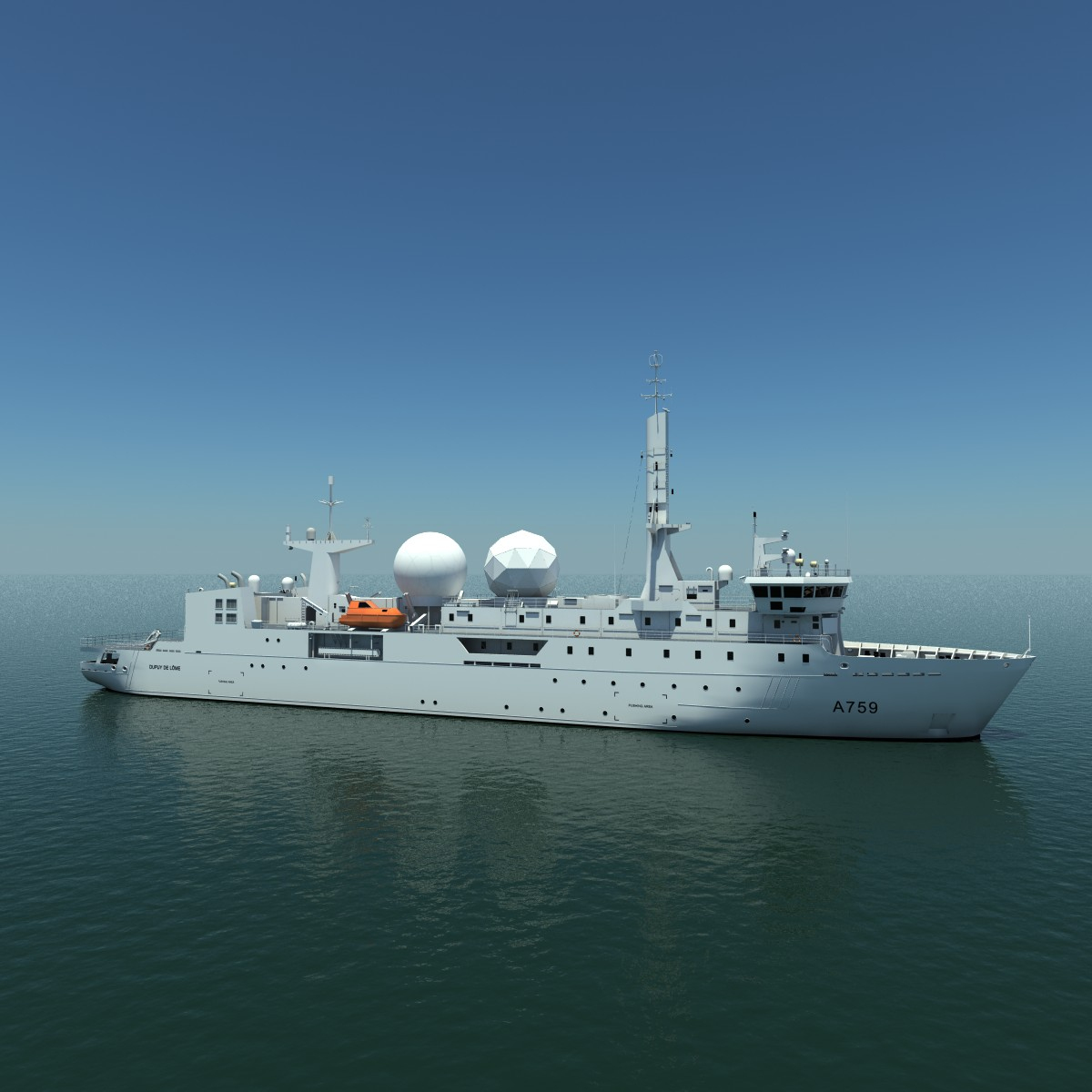dupuy communication intelligence ship 3d model