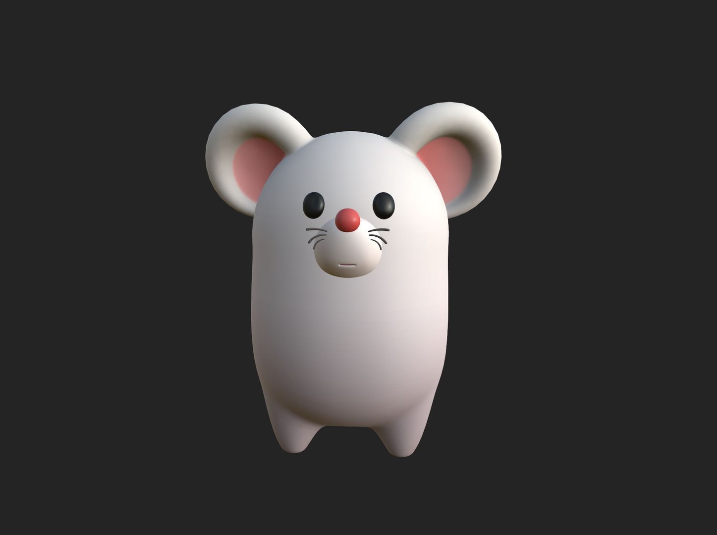 White Rat Character 3D Model - TurboSquid 2324082