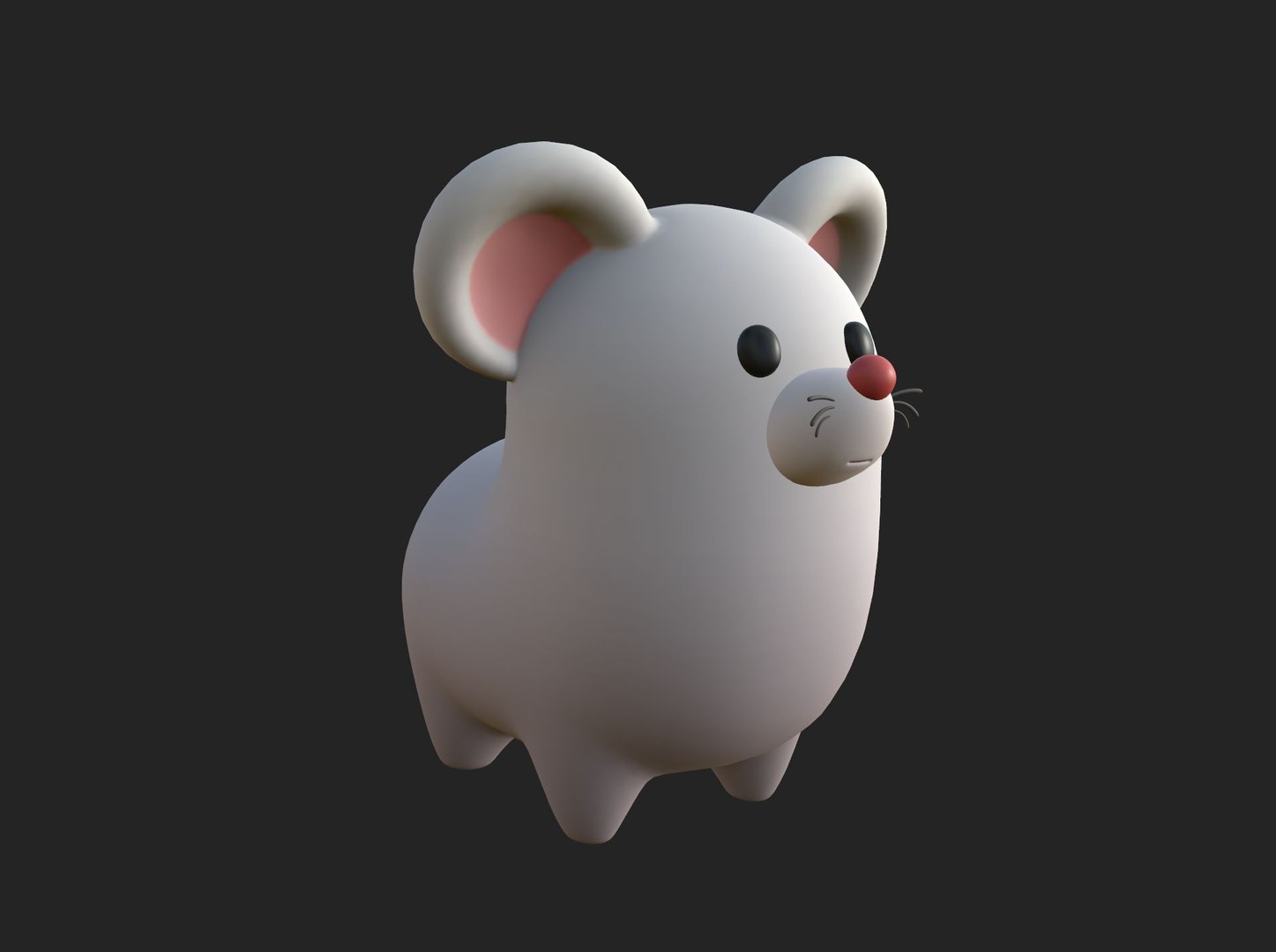 White Rat Character 3D Model - TurboSquid 2324082