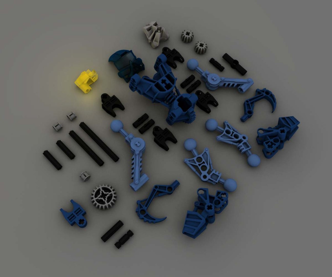 3d Lego Bionicle Gali Model