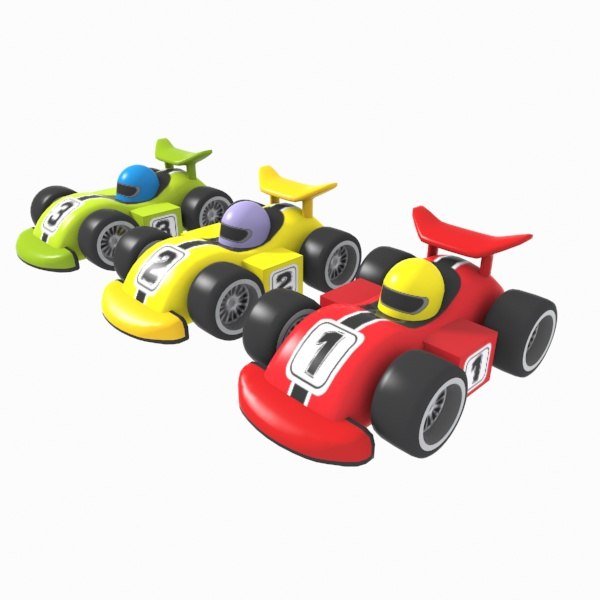 modelo 3d Toon Racing Cars - TurboSquid 1392232