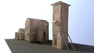 Wooden shack 3D model - TurboSquid 1596473