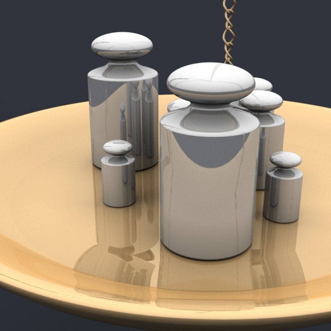 Balance Scales Gold Coins 3d Max