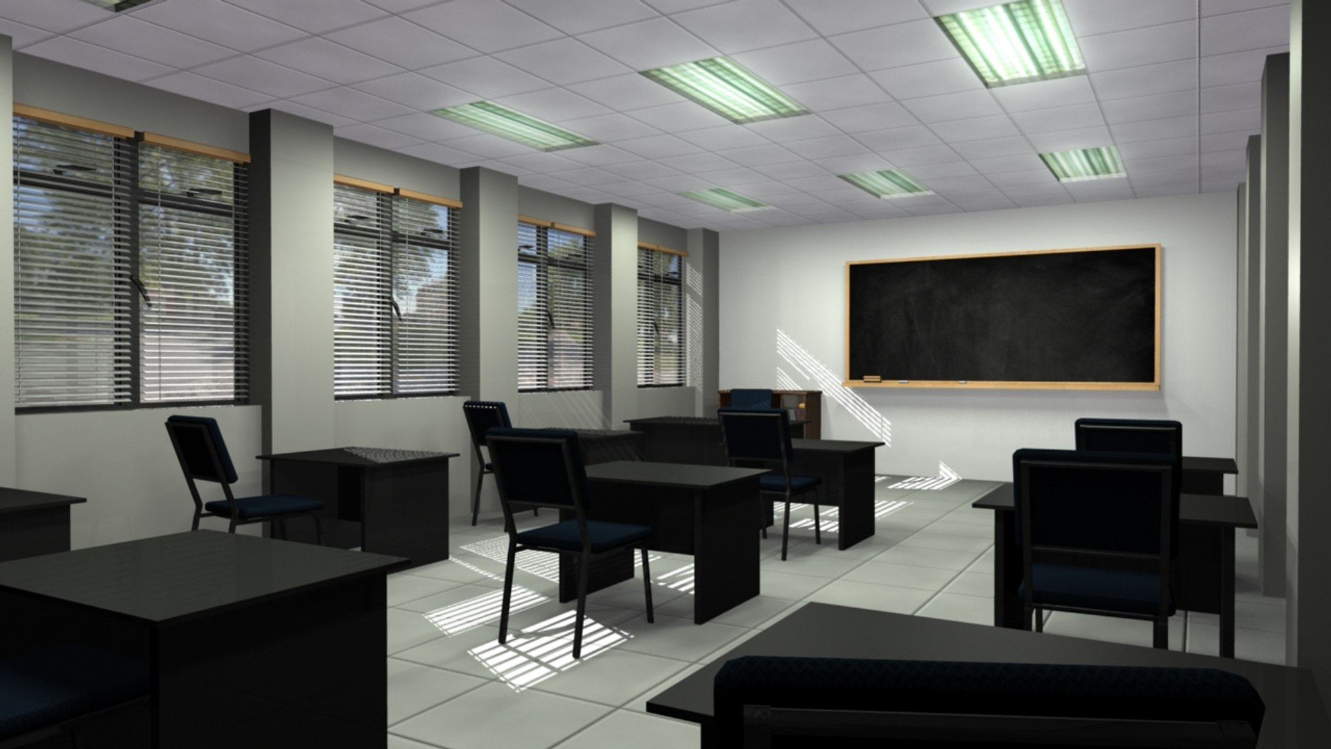 3D classroom board model - TurboSquid 1569639