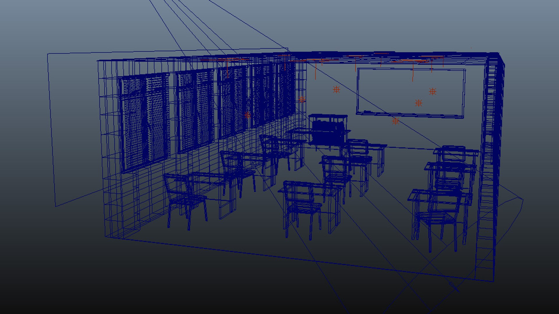 3D classroom board model - TurboSquid 1569639