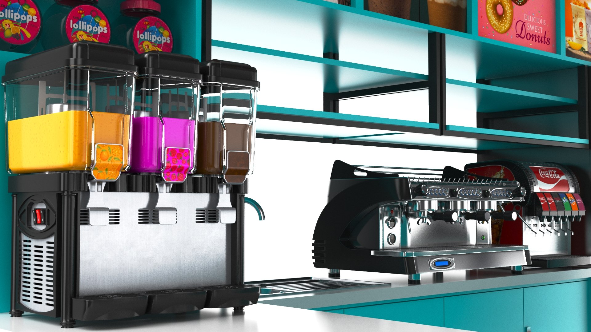 3D Detailed Candy Shop - TurboSquid 2227690