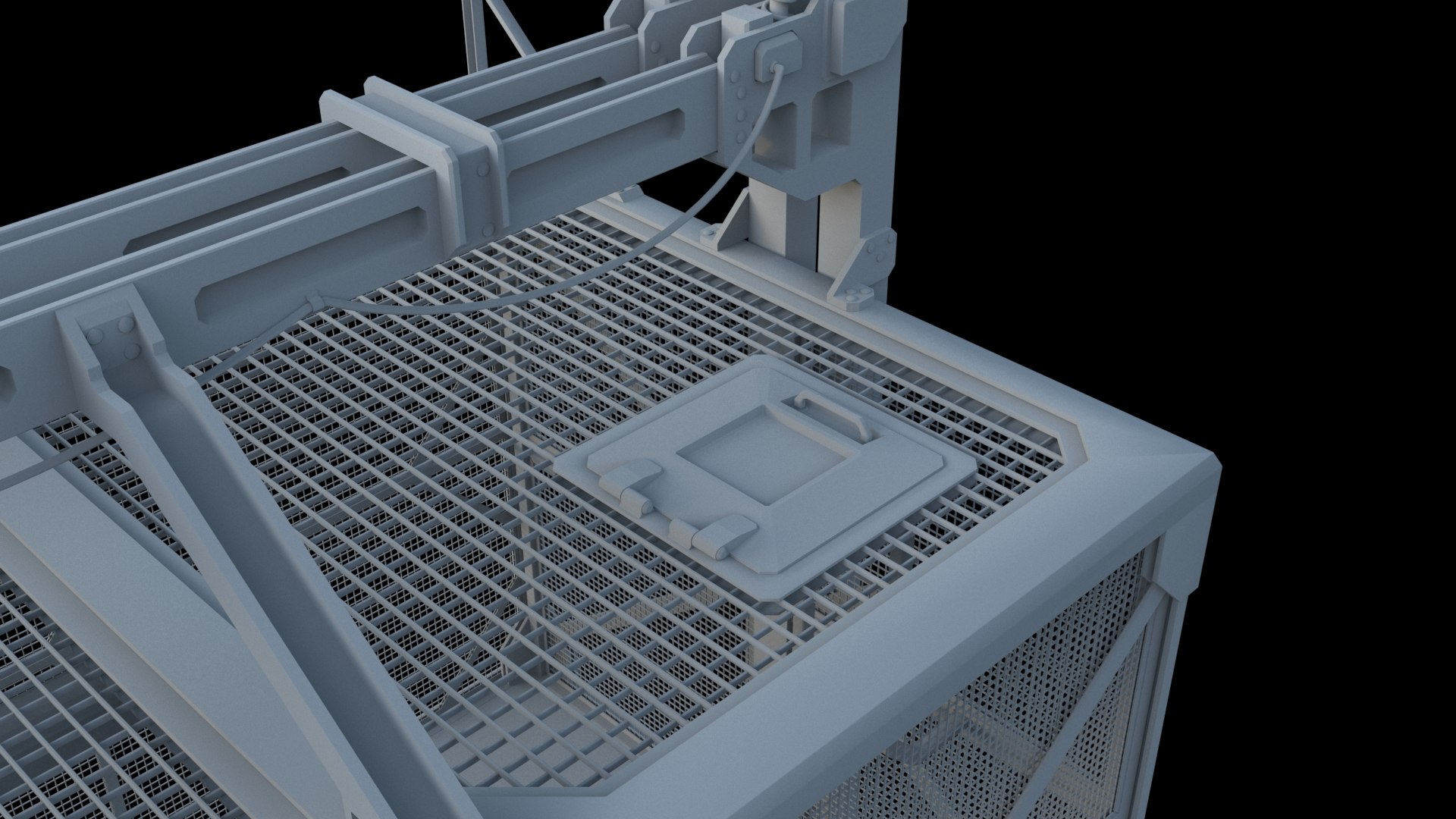 3D Service Elevator And Shaft - TurboSquid 2202280