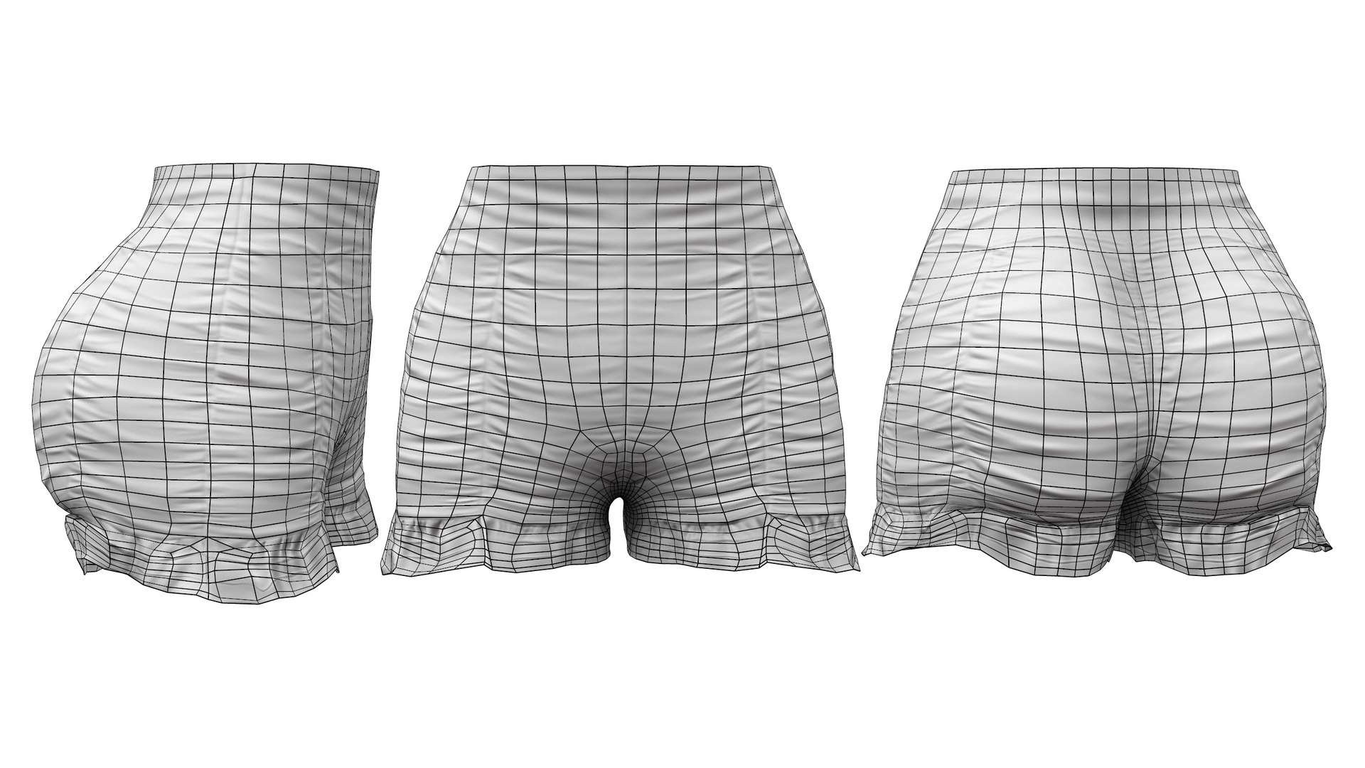 Wrinkle Shorts 3D model - TurboSquid 1738065
