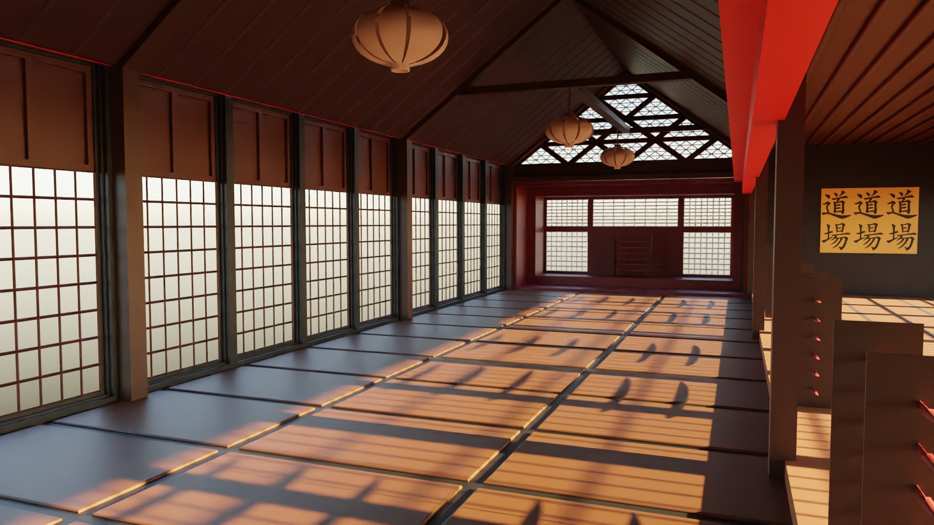 3D Dojo Hall model - TurboSquid 2158000