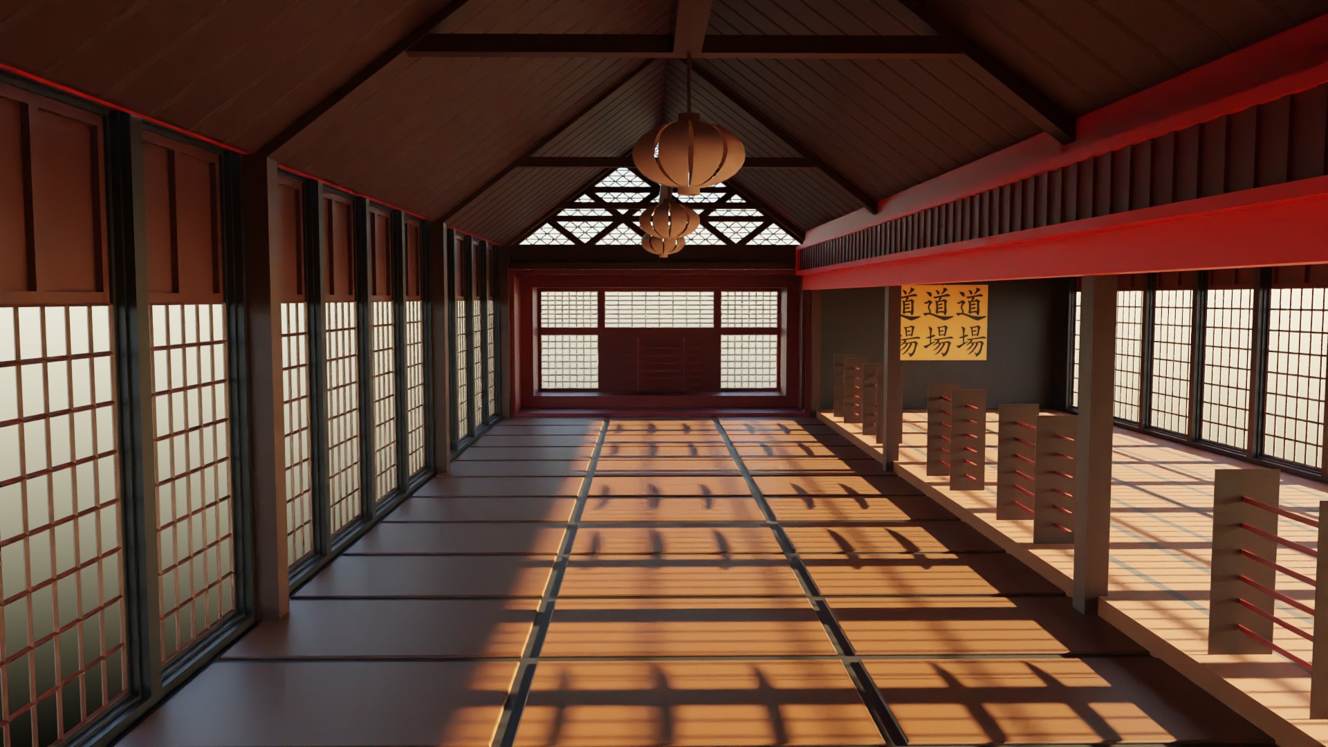 3D Dojo Hall model - TurboSquid 2158000