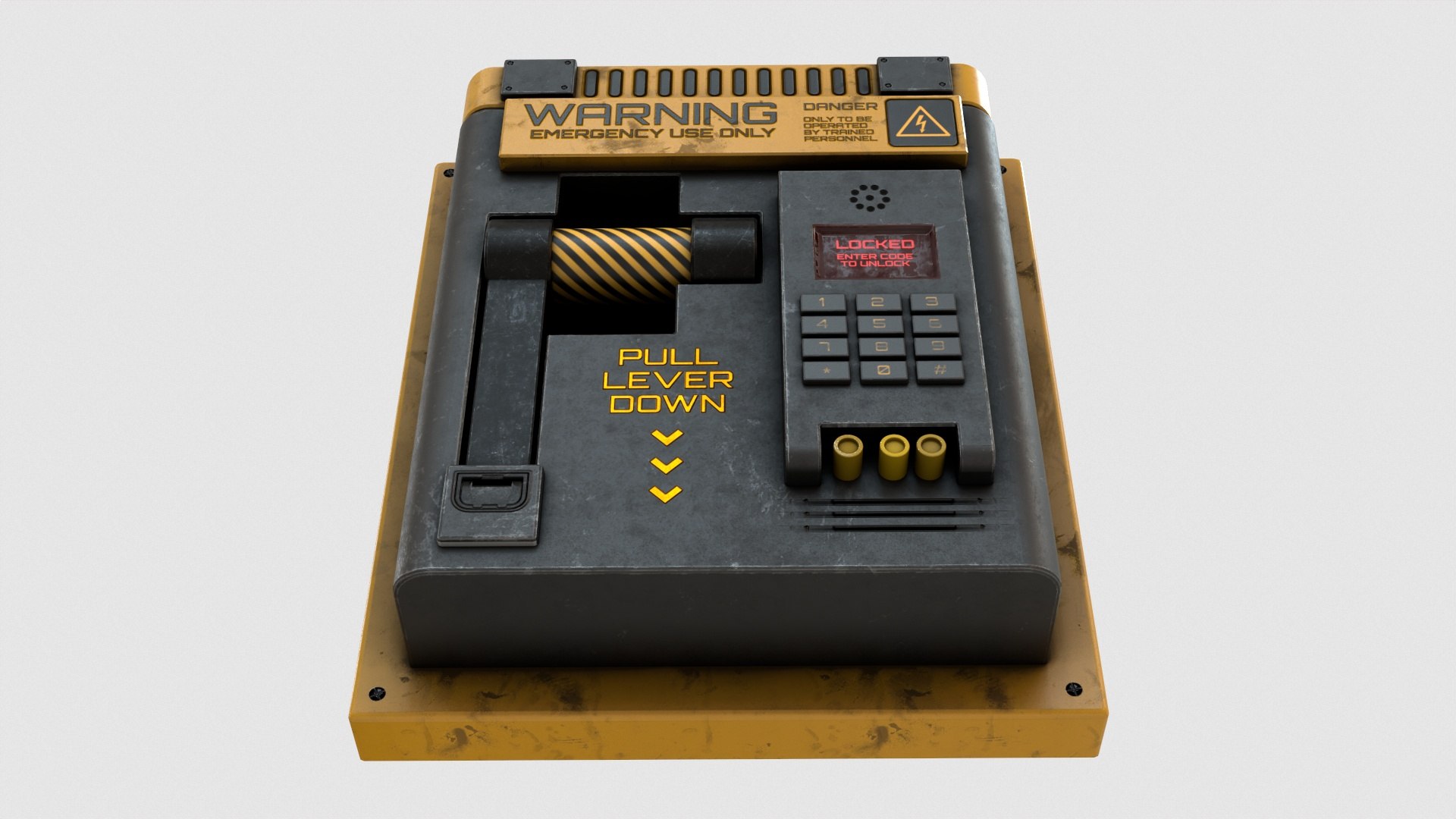 3D Model Sci-Fi Lock Door Lever - TurboSquid 2001757