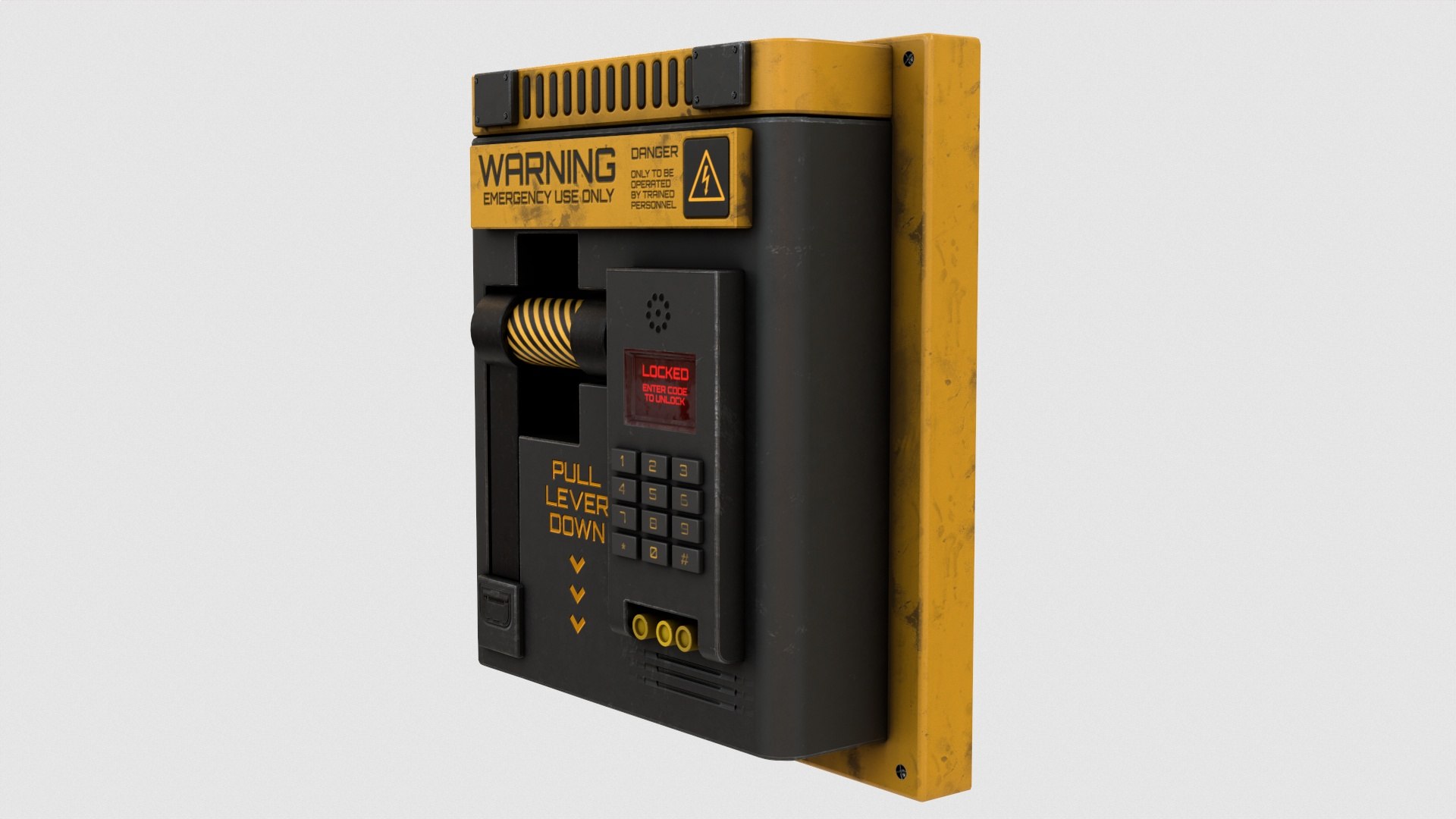 3D Model Sci-Fi Lock Door Lever - TurboSquid 2001757