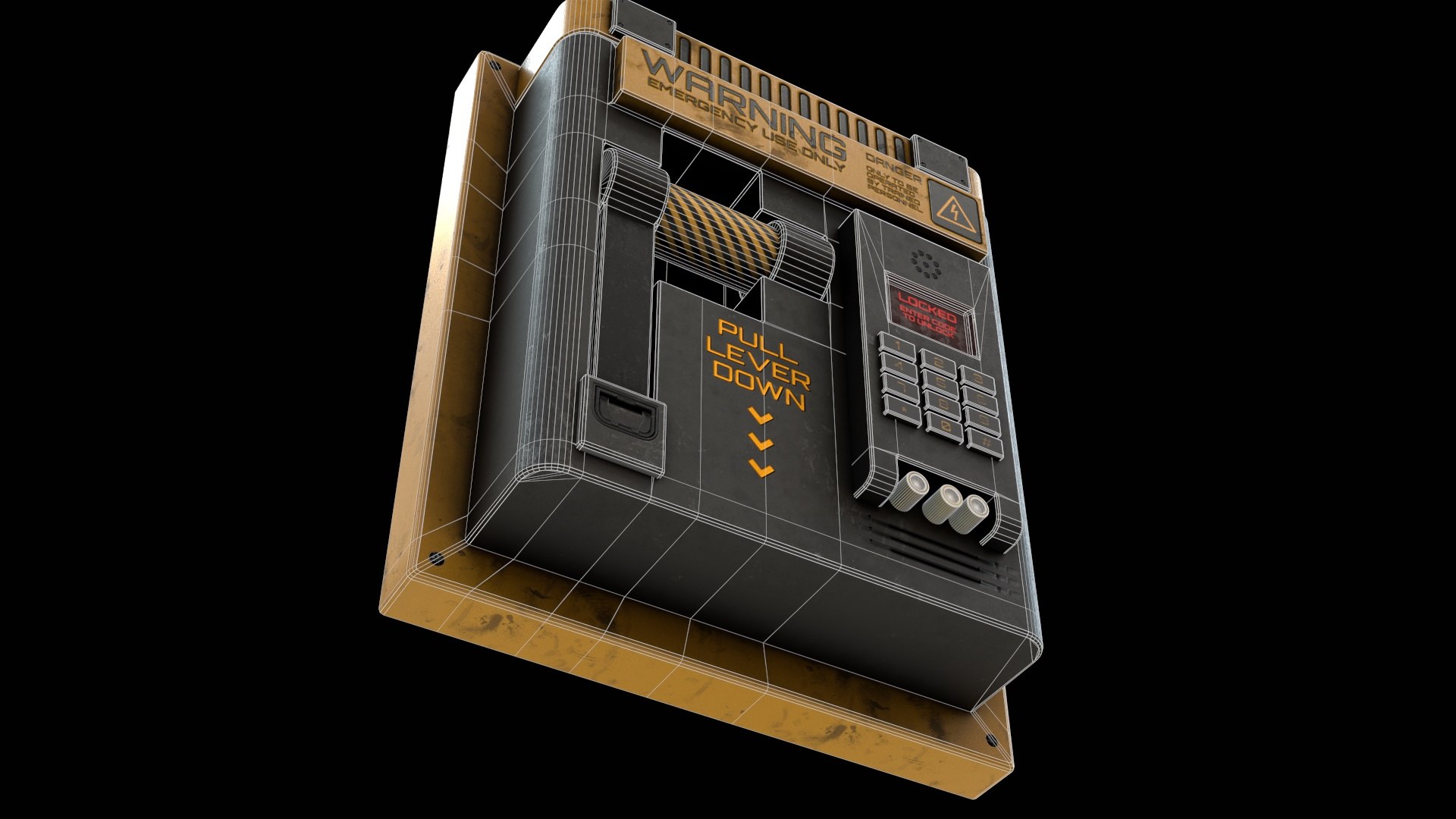 3D Model Sci-Fi Lock Door Lever - TurboSquid 2001757