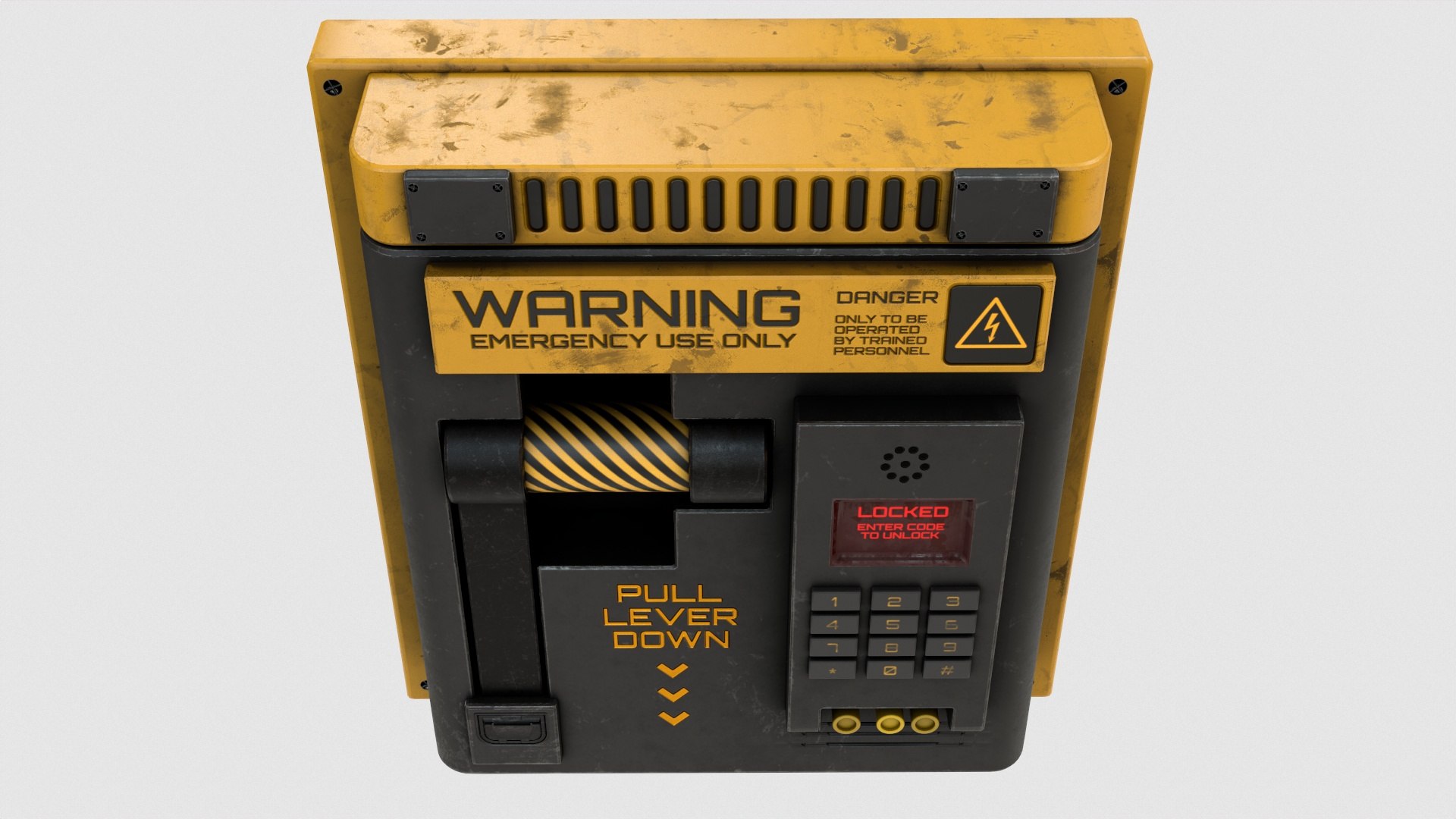 3D Model Sci-Fi Lock Door Lever - TurboSquid 2001757