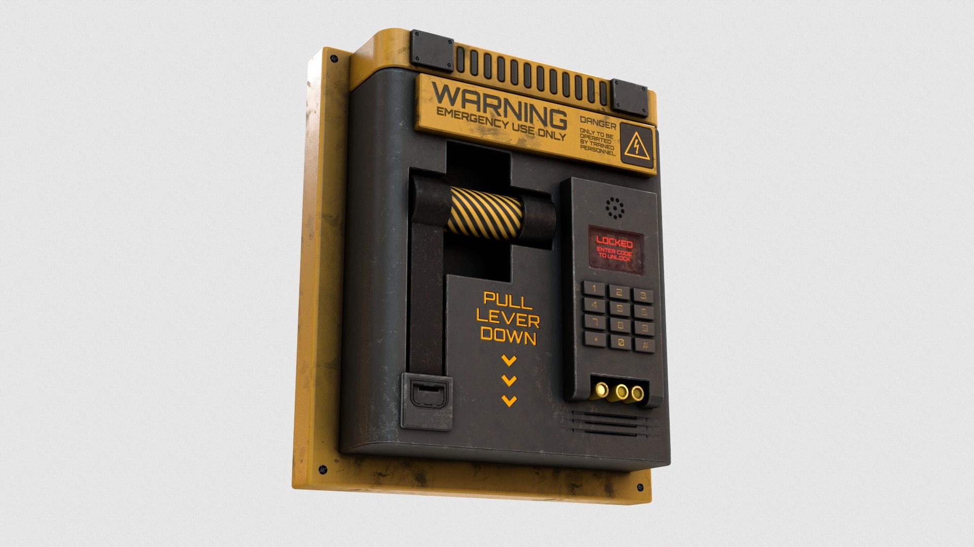 3D Model Sci-Fi Lock Door Lever - TurboSquid 2001757