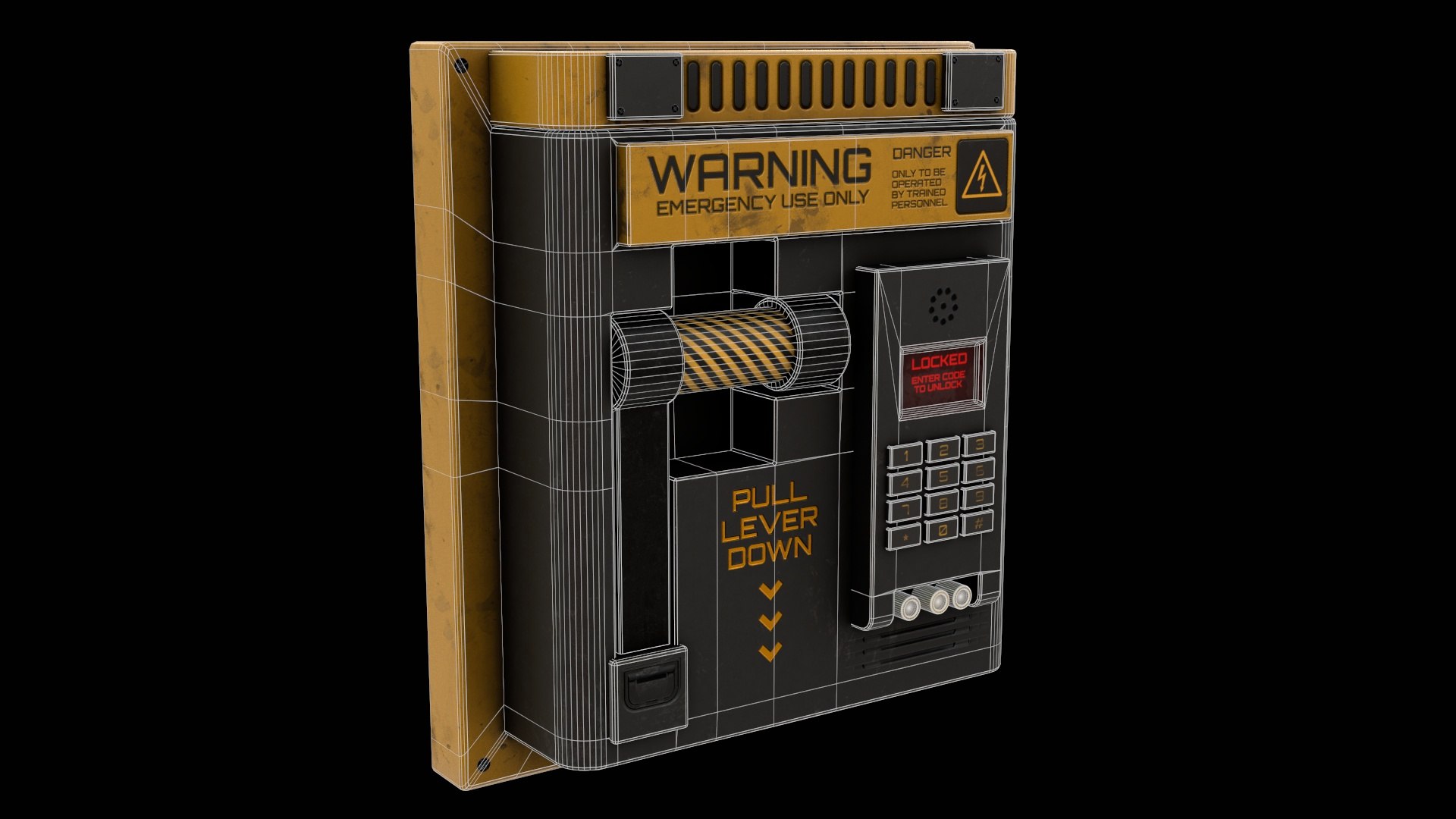 3D Model Sci-Fi Lock Door Lever - TurboSquid 2001757