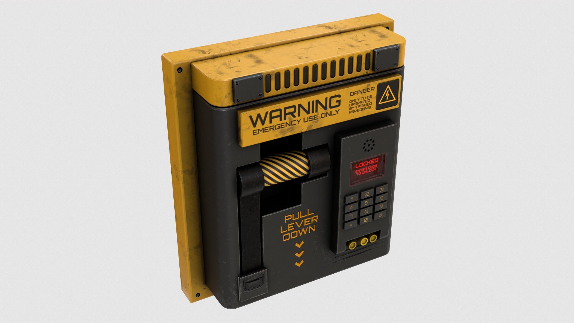 3D Model Sci-Fi Lock Door Lever - TurboSquid 2001757