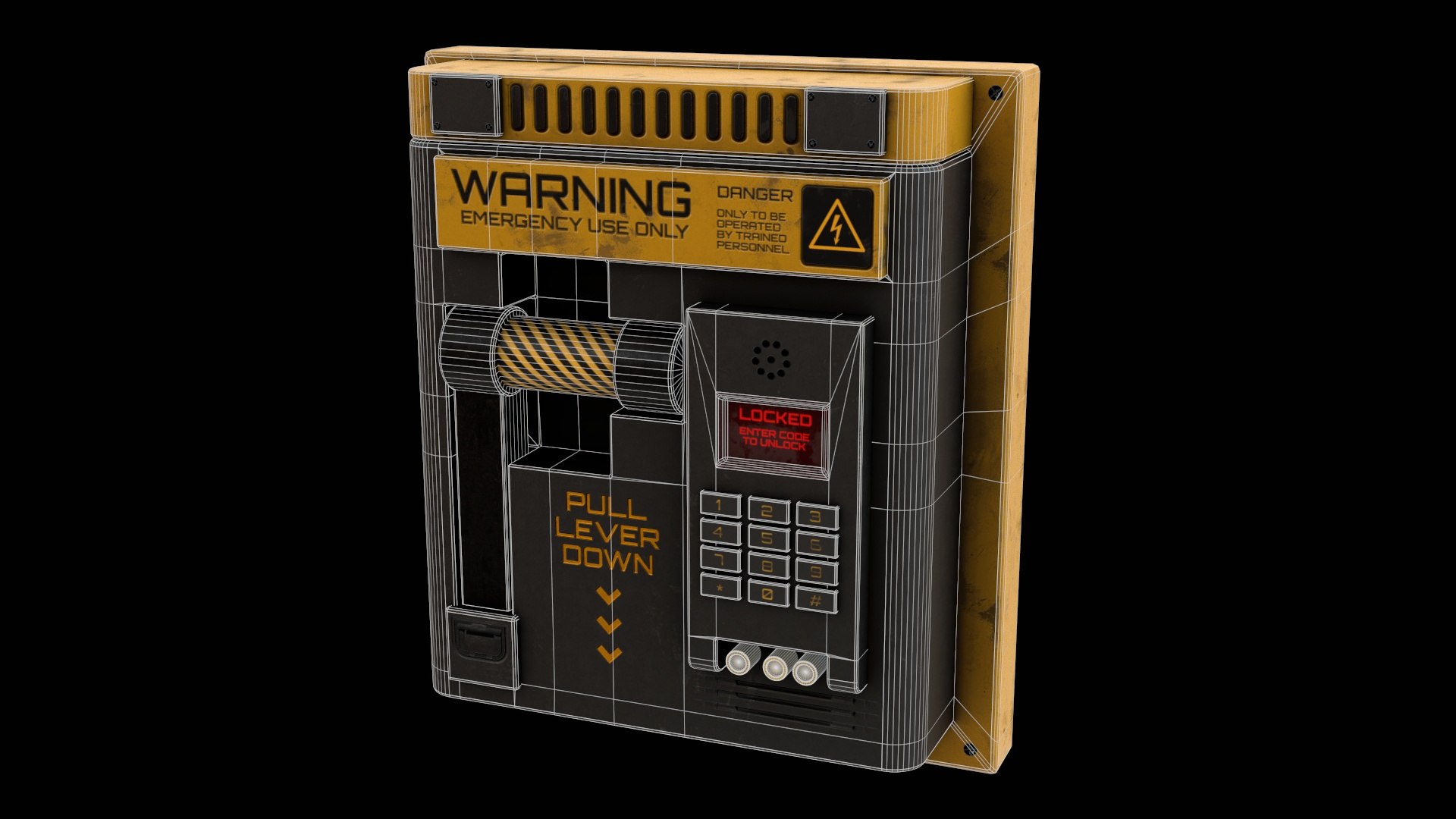 3D Model Sci-Fi Lock Door Lever - TurboSquid 2001757