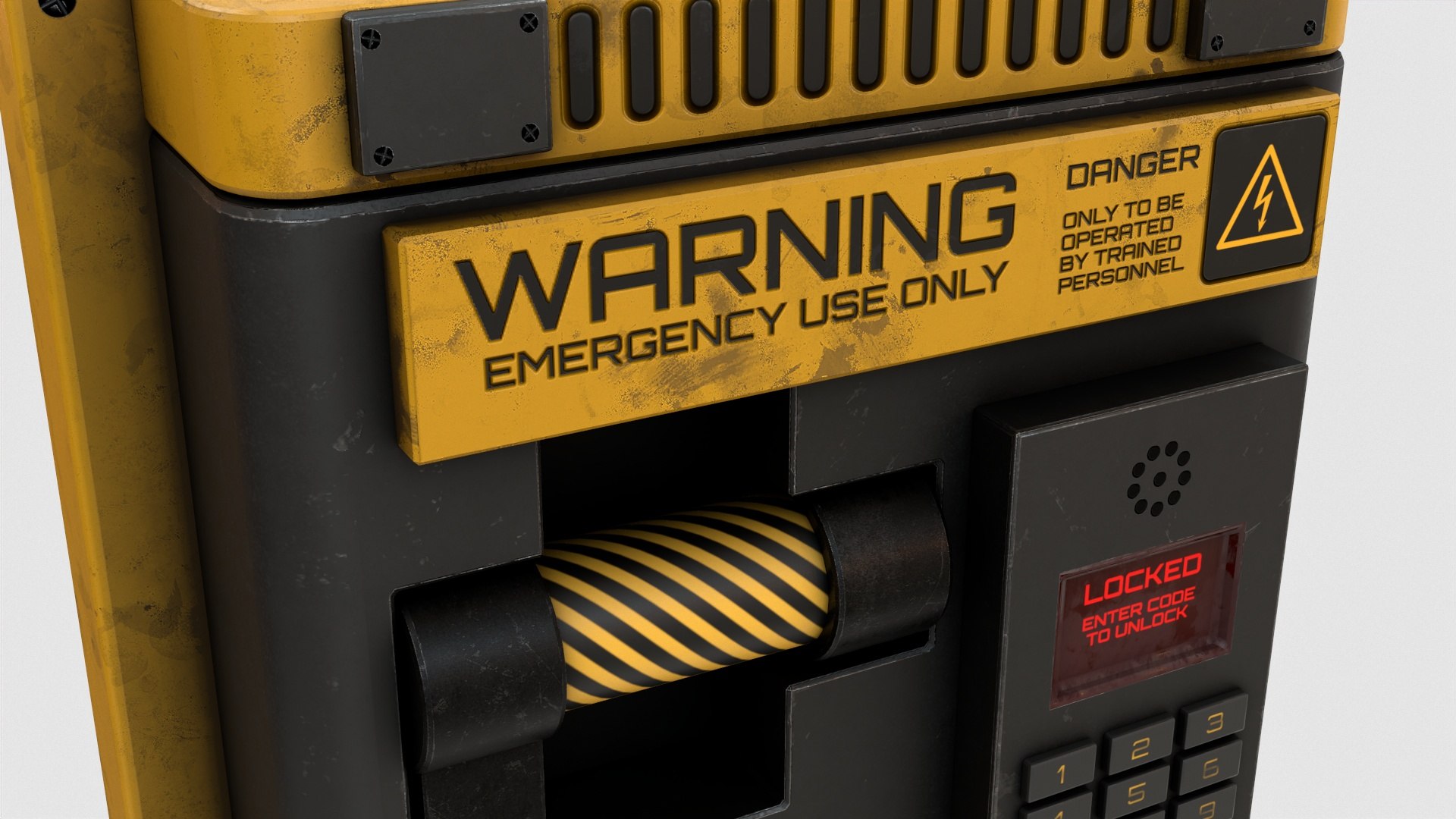 3D Model Sci-Fi Lock Door Lever - TurboSquid 2001757