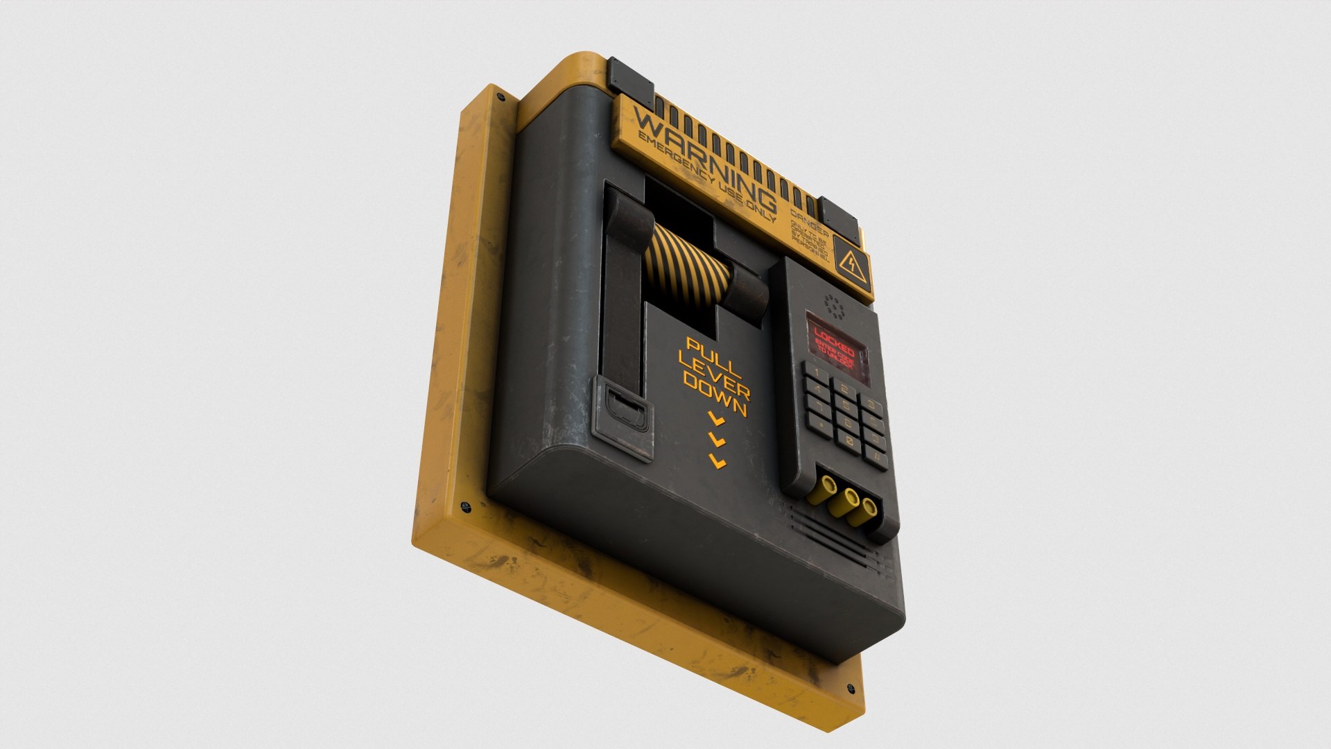 3D Model Sci-Fi Lock Door Lever - TurboSquid 2001757