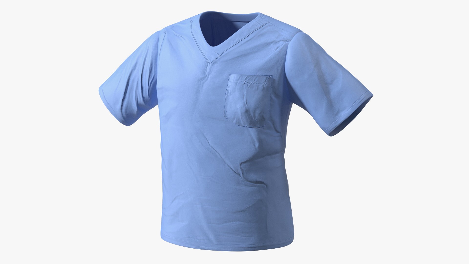 Surgeon Blue Scrubs Shirt 3D Model - TurboSquid 2241554