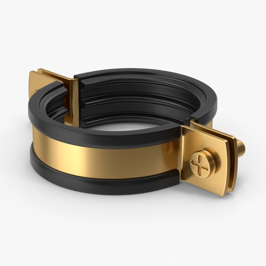 Gold Pipe Clamp 3D model - TurboSquid 2003736
