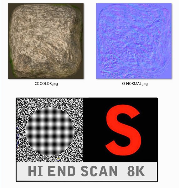 3d rock scan 8k pack
