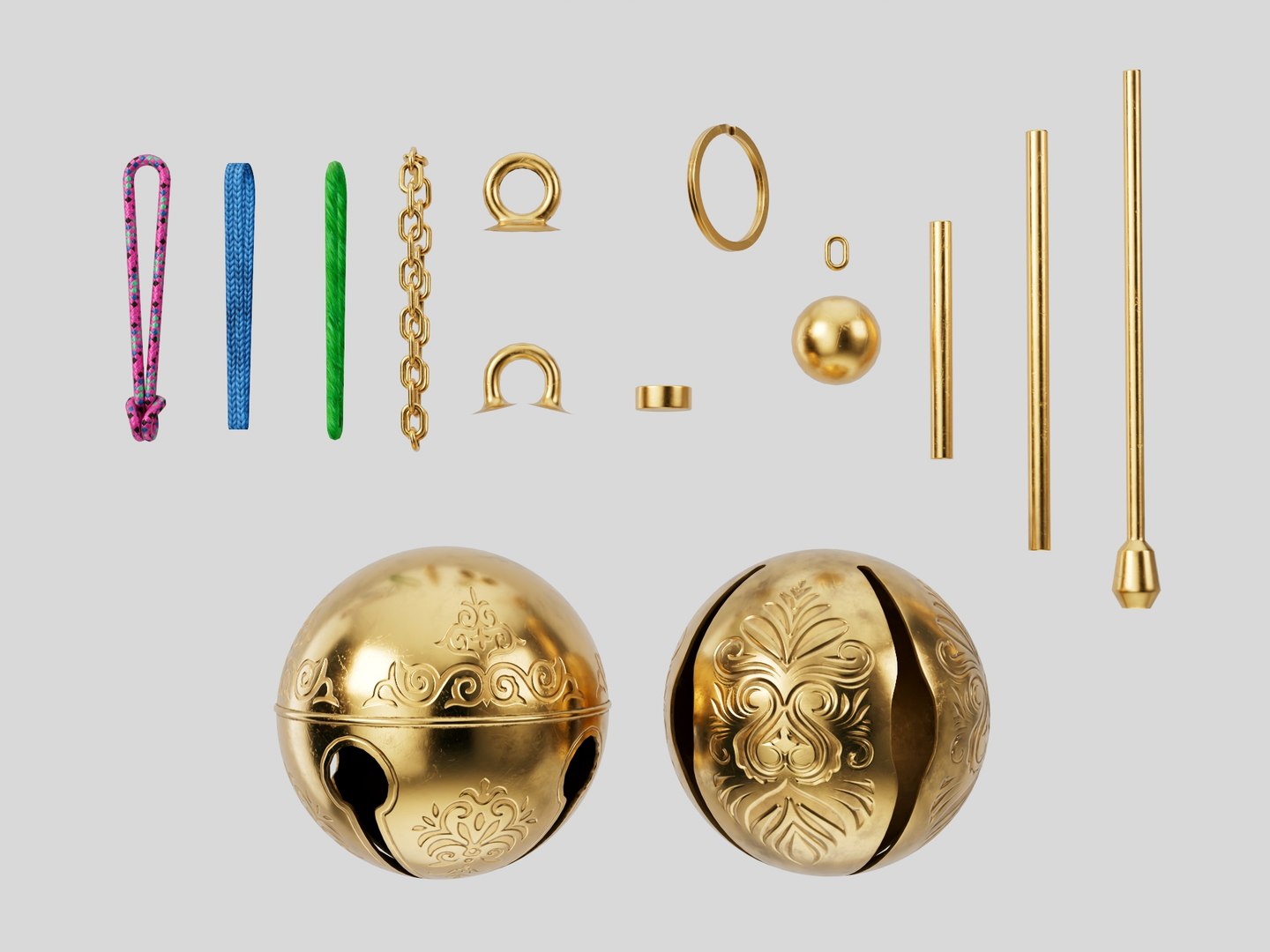 Christmas Bell Ball Builder With 15 Mesh 4 Skin And 3 Colors 3D Model ...