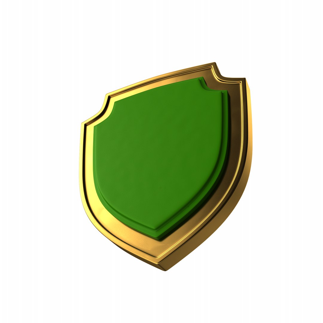 Green Shield 3D Model - TurboSquid 2313998