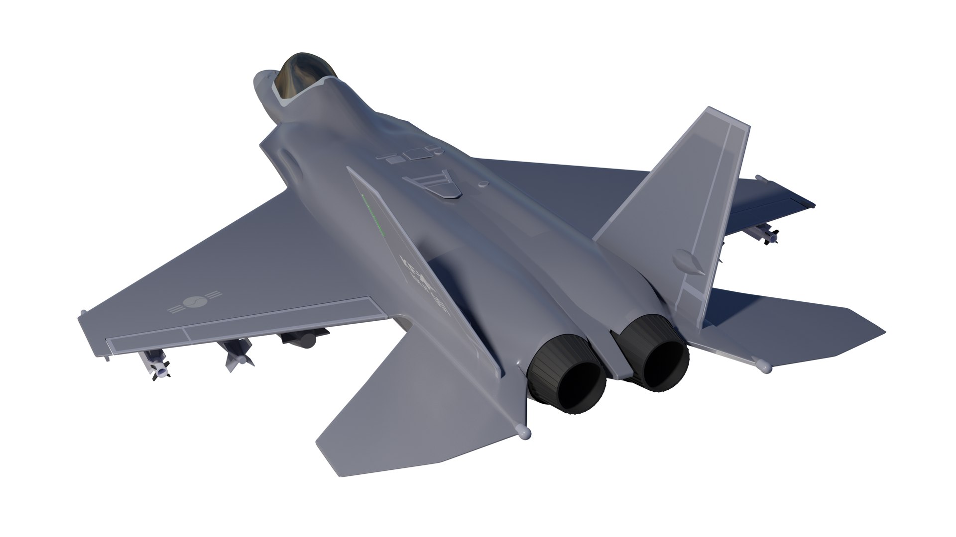 South Korea KF-21 KFX Jet Fighter Blender Model - TurboSquid 1719301