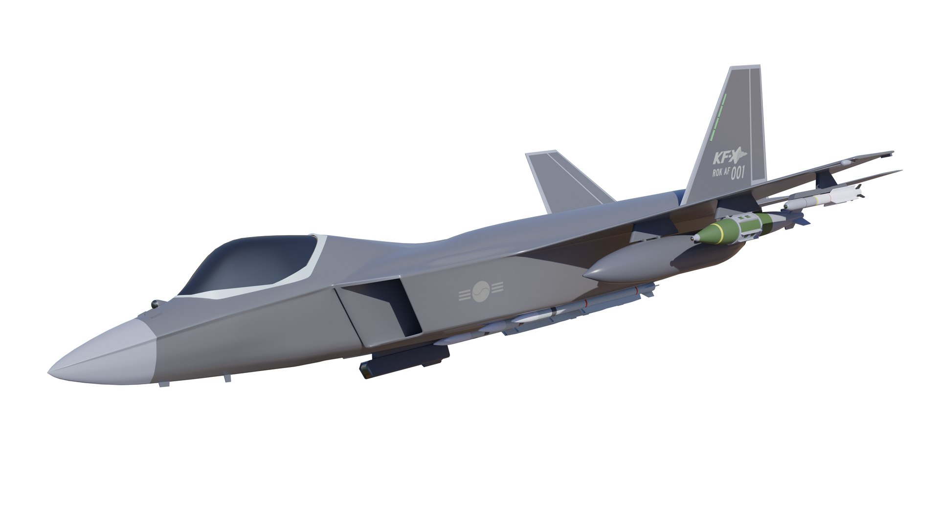 South Korea KF-21 KFX Jet Fighter Blender Model - TurboSquid 1719301