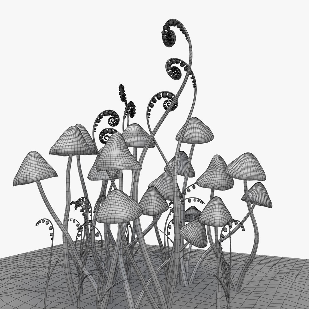 3D Model Fantasy Shrooms - TurboSquid 1262570
