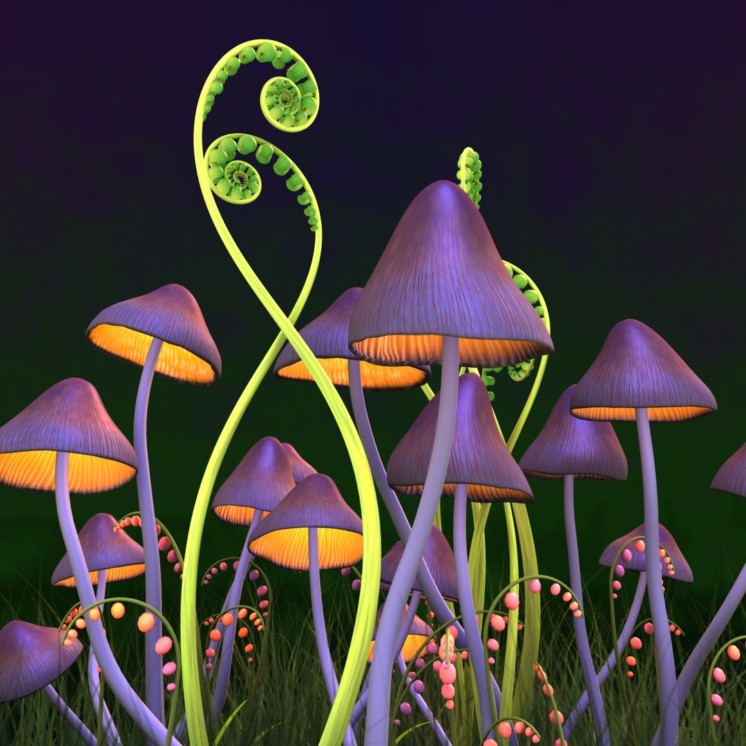 3D Model Fantasy Shrooms - TurboSquid 1262570