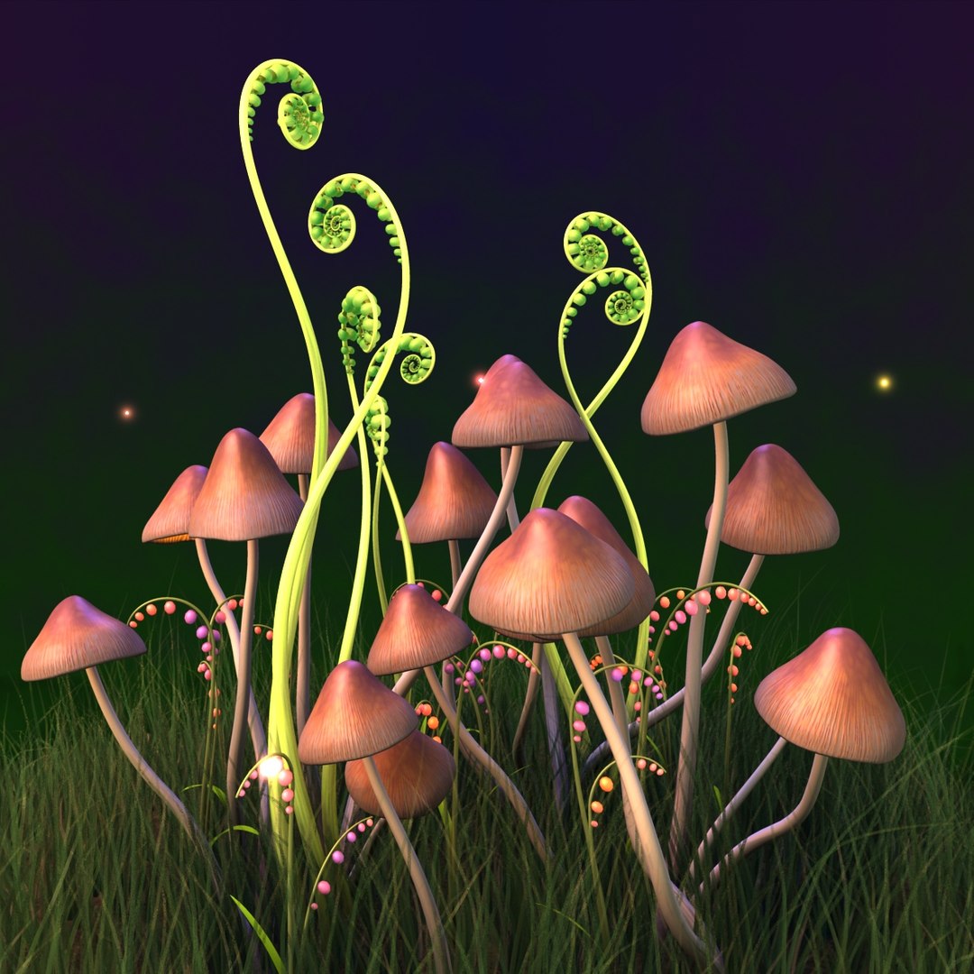 3D Model Fantasy Shrooms - TurboSquid 1262570