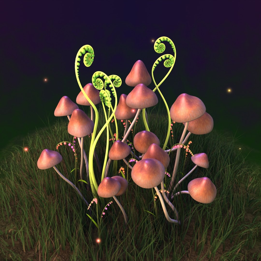 3D Model Fantasy Shrooms - TurboSquid 1262570