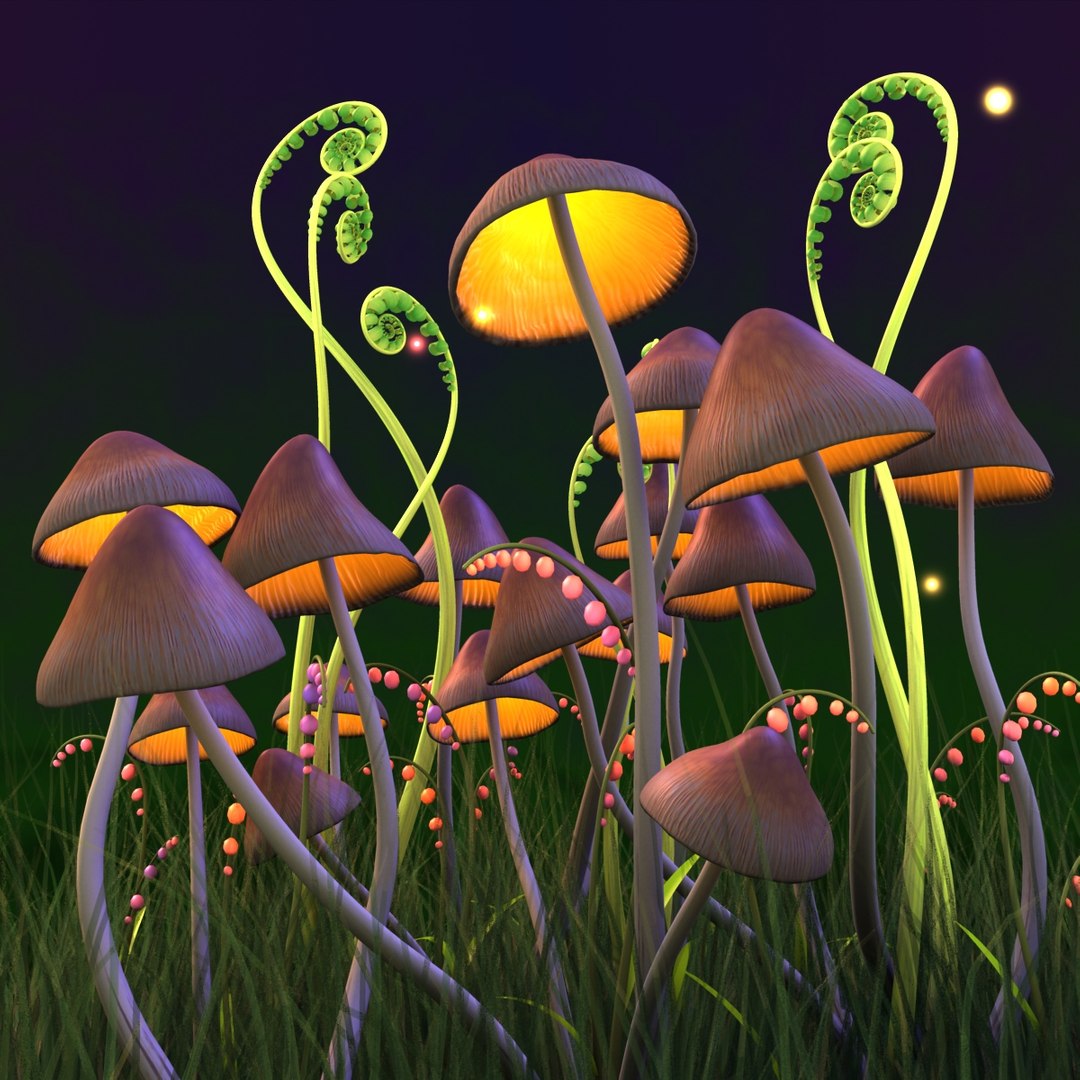 3D Model Fantasy Shrooms - TurboSquid 1262570