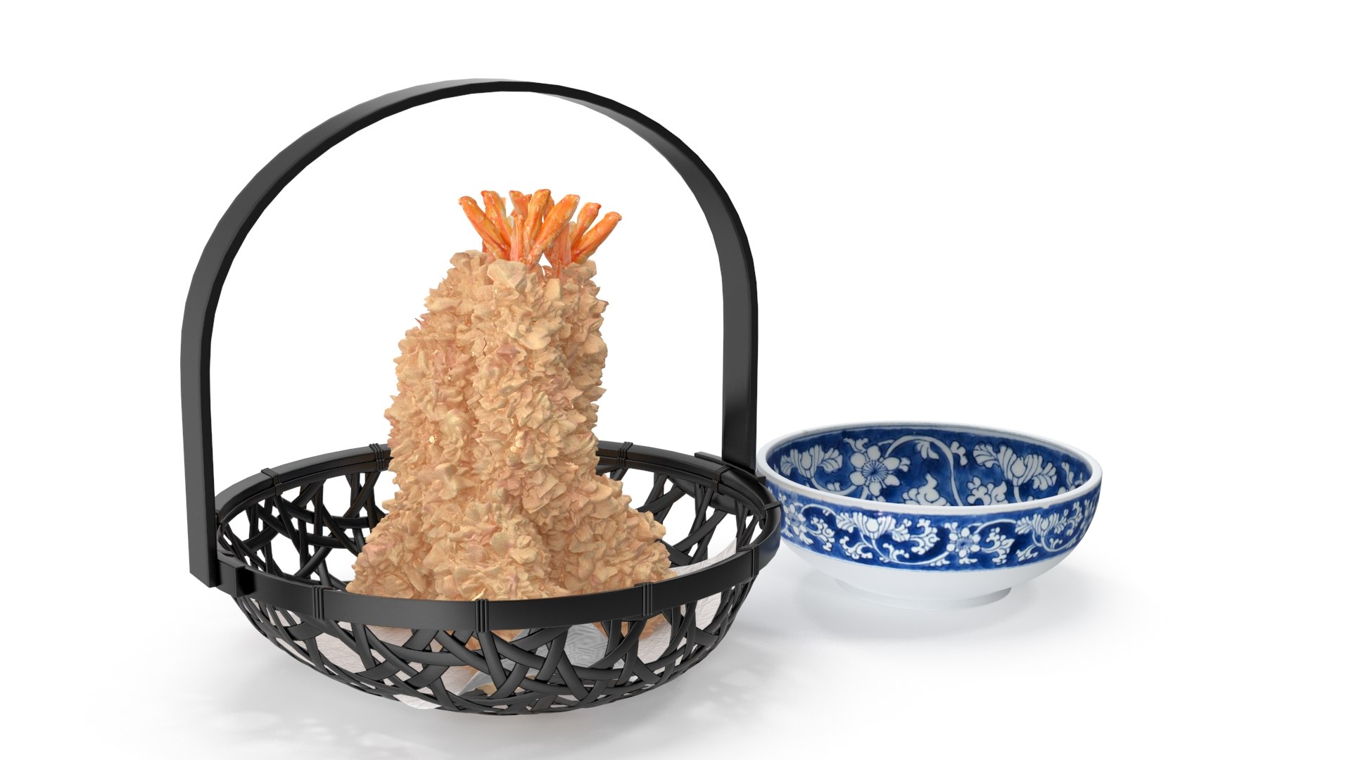 3D Japanese Fried Shrimp Model - TurboSquid 1998763