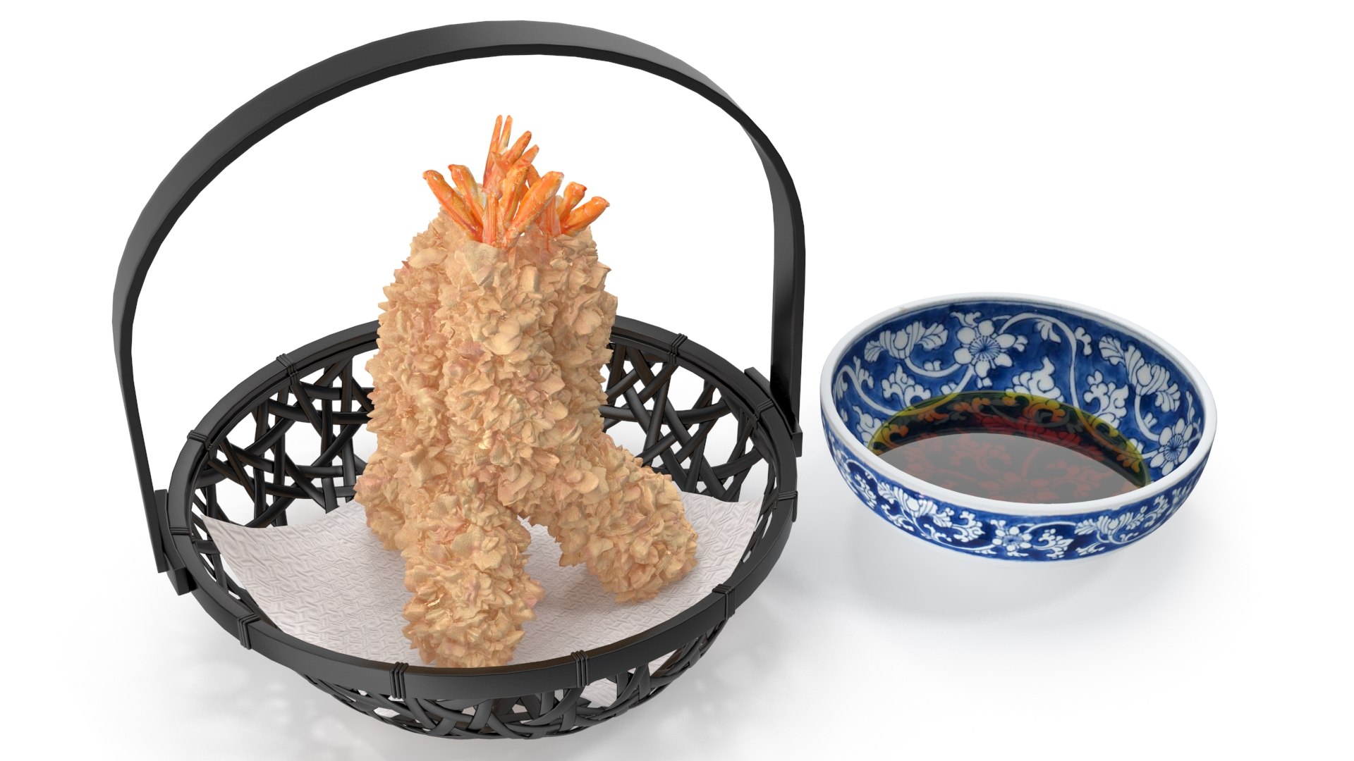 3D Japanese Fried Shrimp Model - TurboSquid 1998763