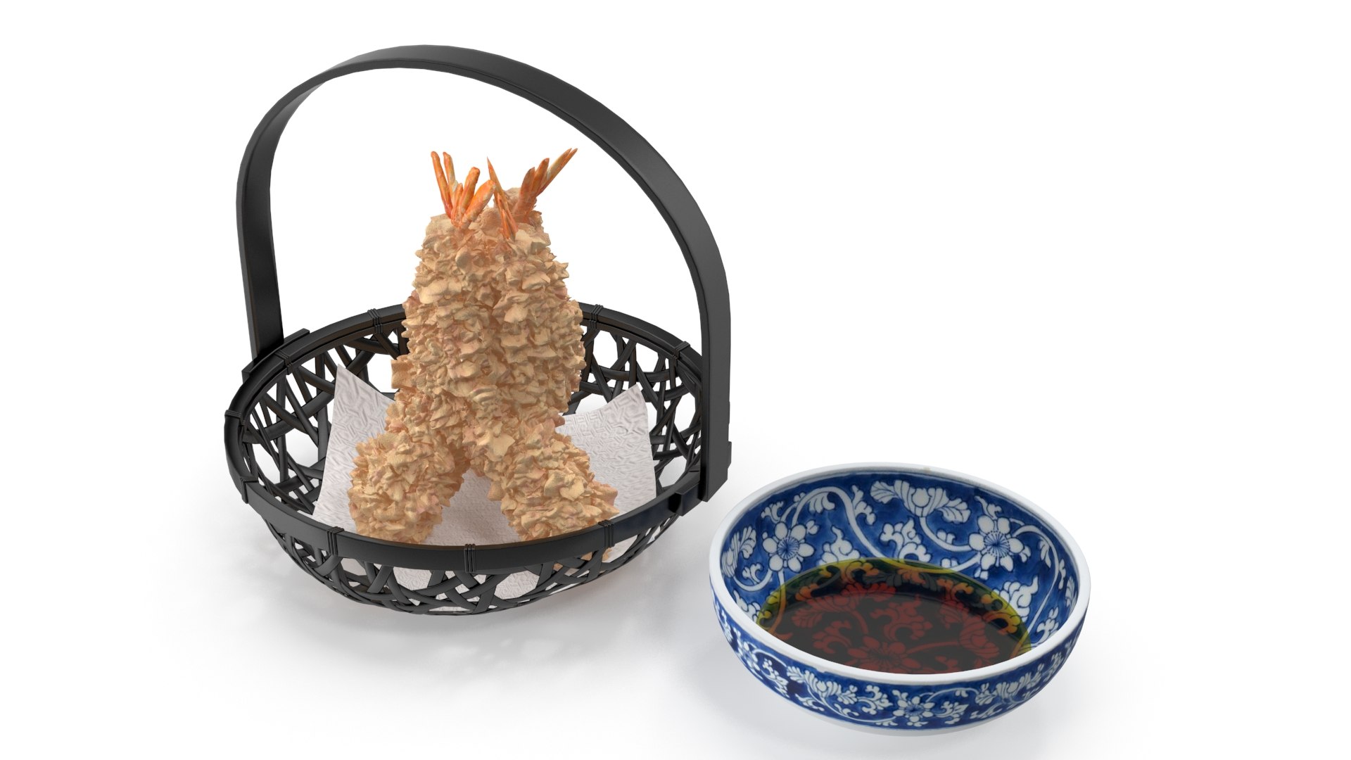 3D Japanese Fried Shrimp Model - TurboSquid 1998763