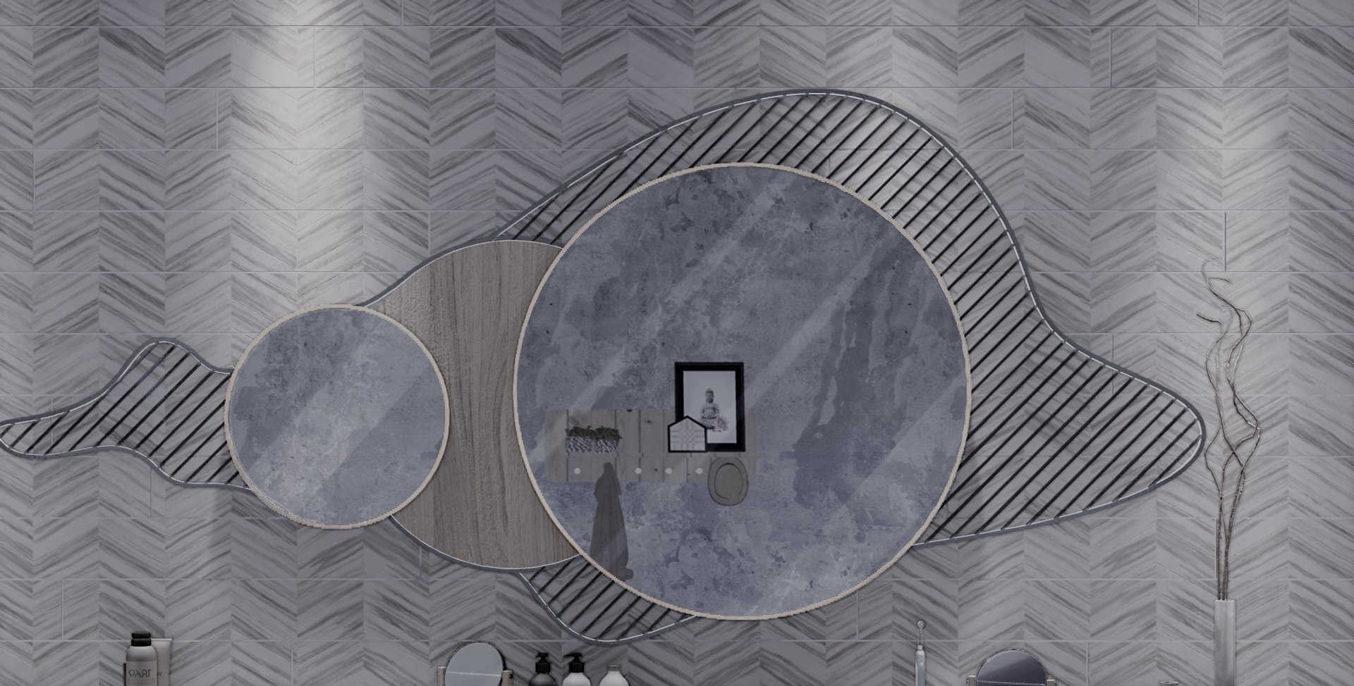 Modern Mirror Design Interior 3D Model - TurboSquid 1540220